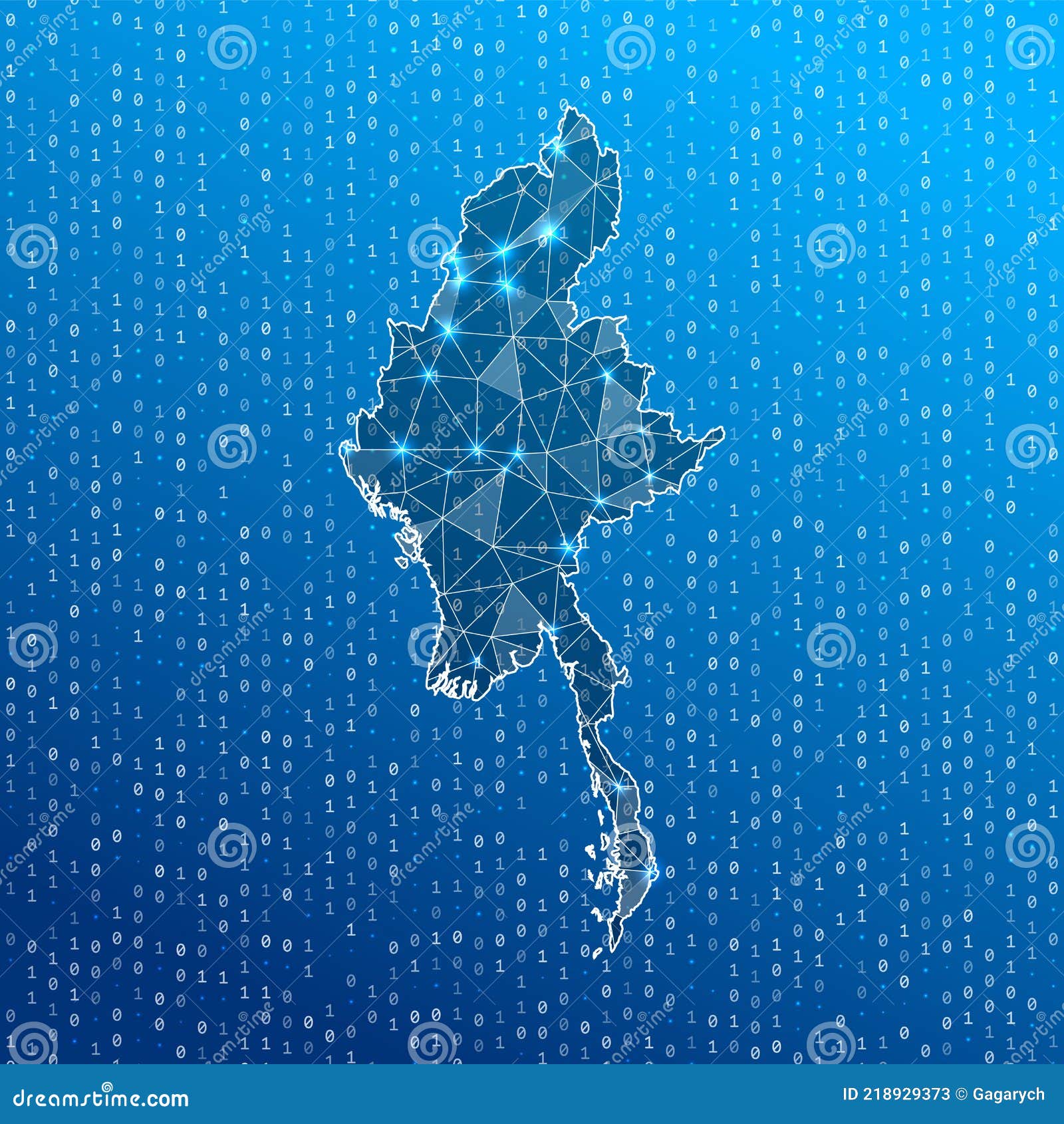 Network map of Myanmar. stock vector. Illustration of myanmar - 218929373
