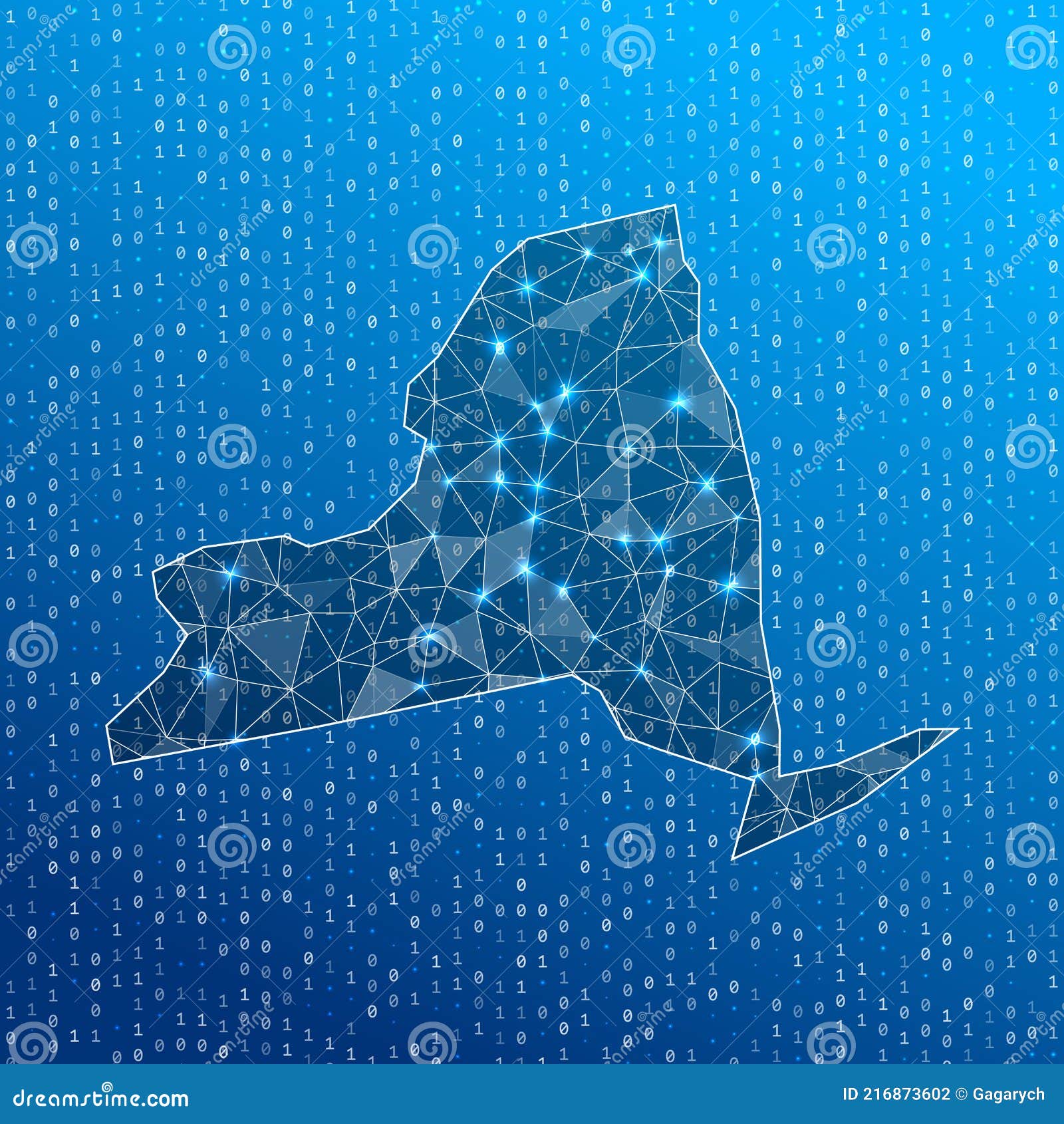 Network map of New York. stock vector. Illustration of north - 216873602