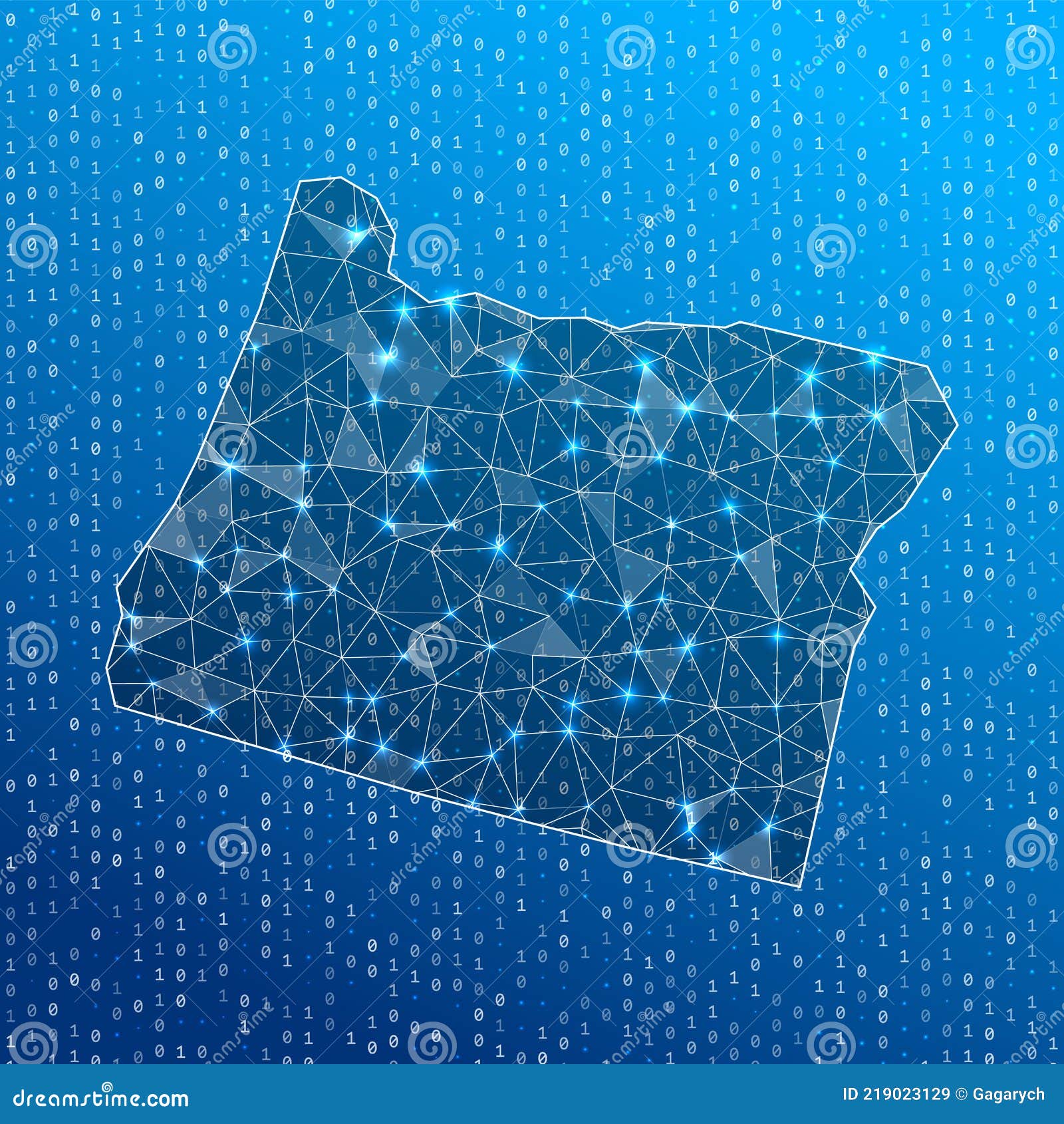 Network map of Oregon. stock vector. Illustration of network - 219023129