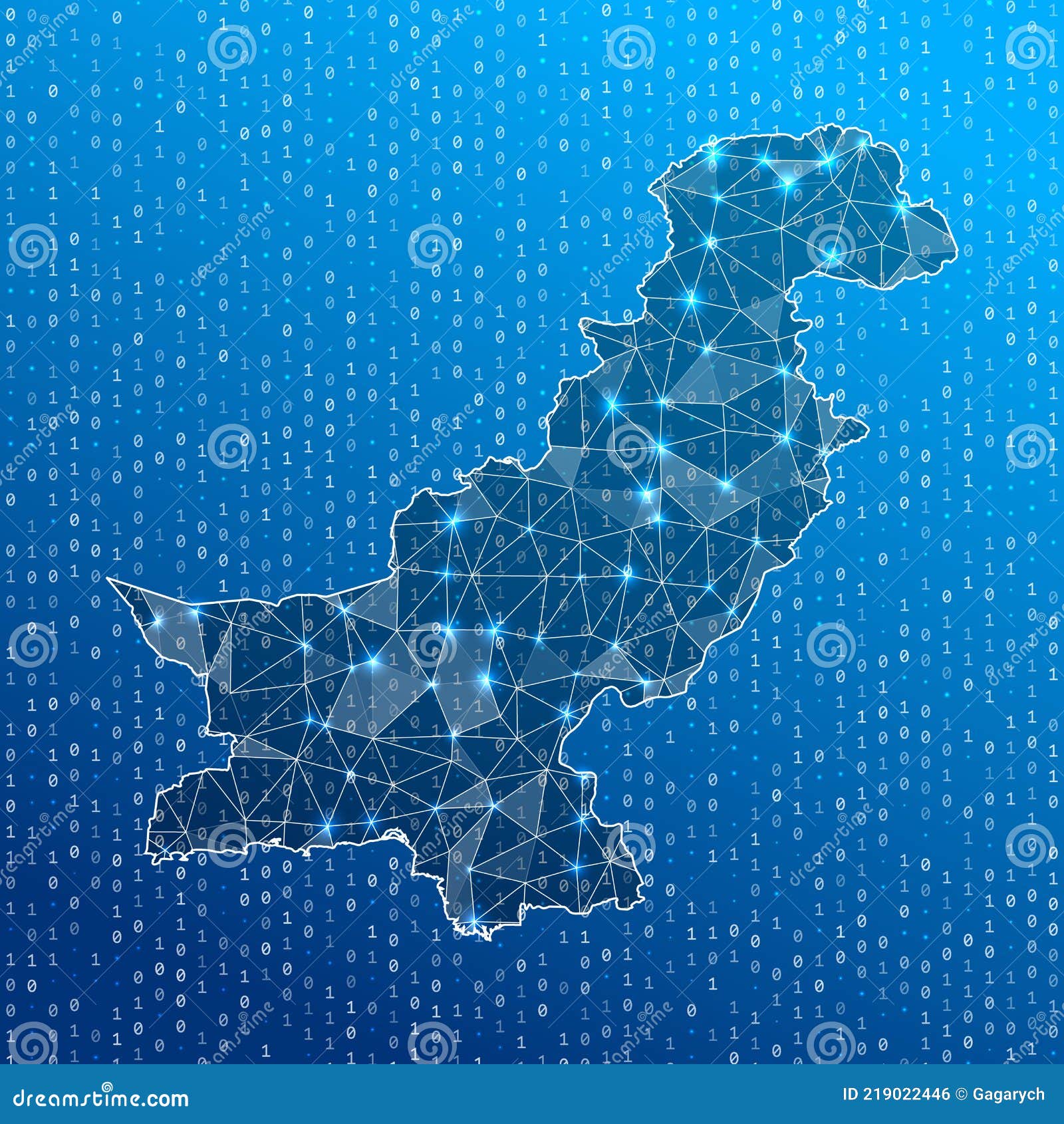 Network map of Pakistan. stock vector. Illustration of digital - 219022446