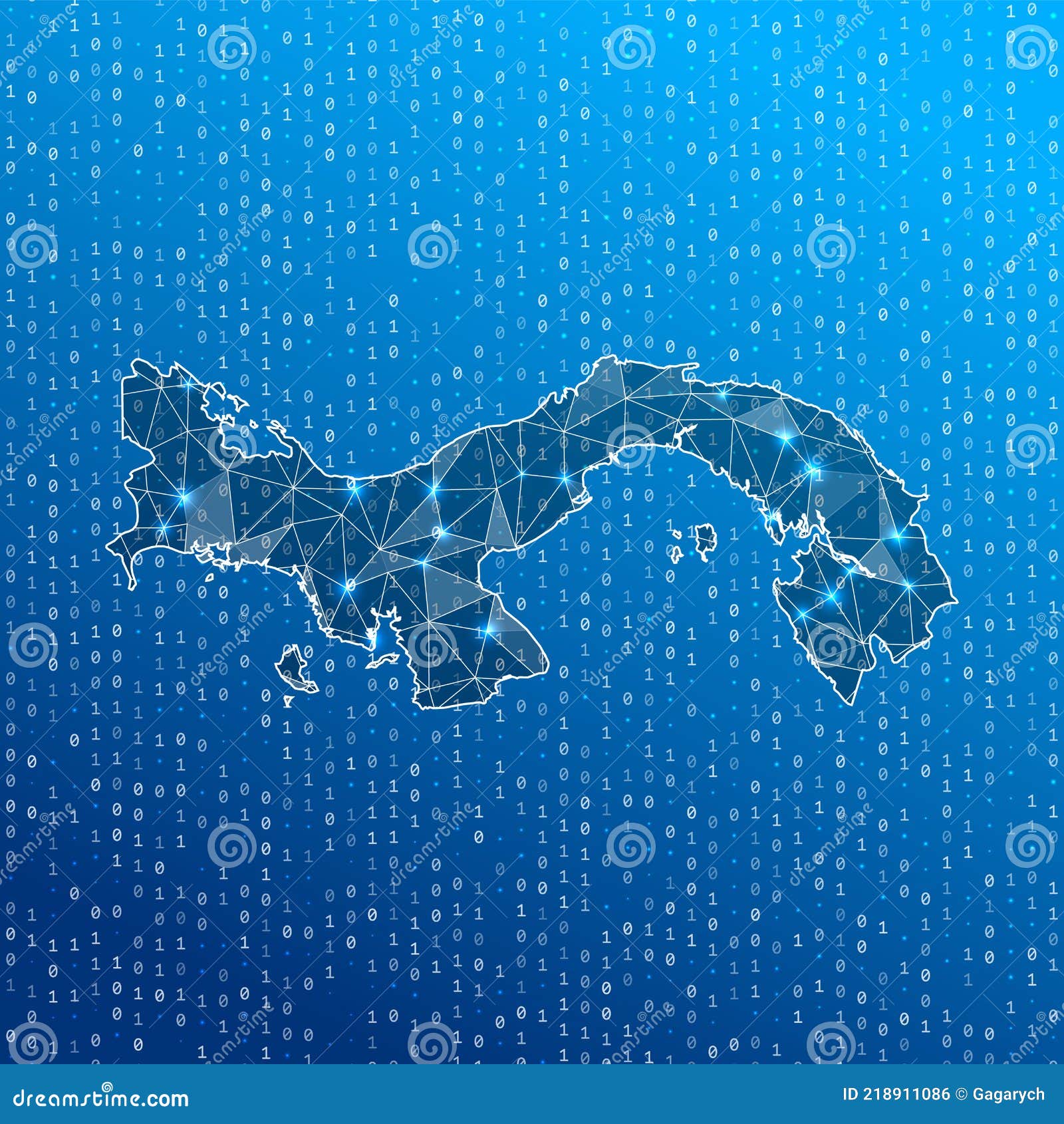 Network map of Panama. stock vector. Illustration of chart - 218911086