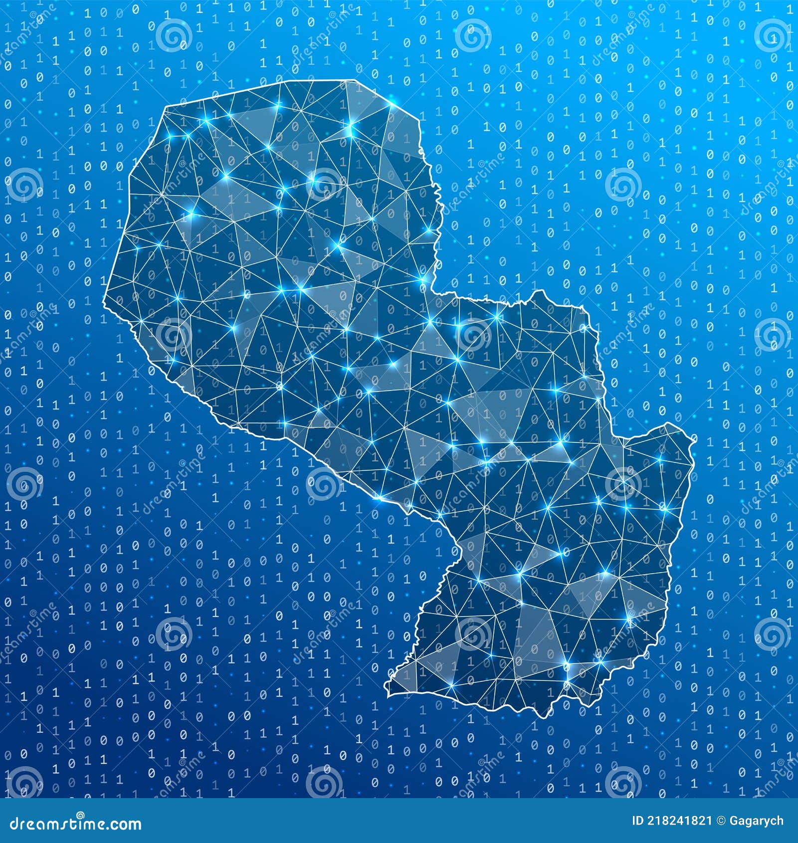 Network map of Paraguay. stock vector. Illustration of explore - 218241821