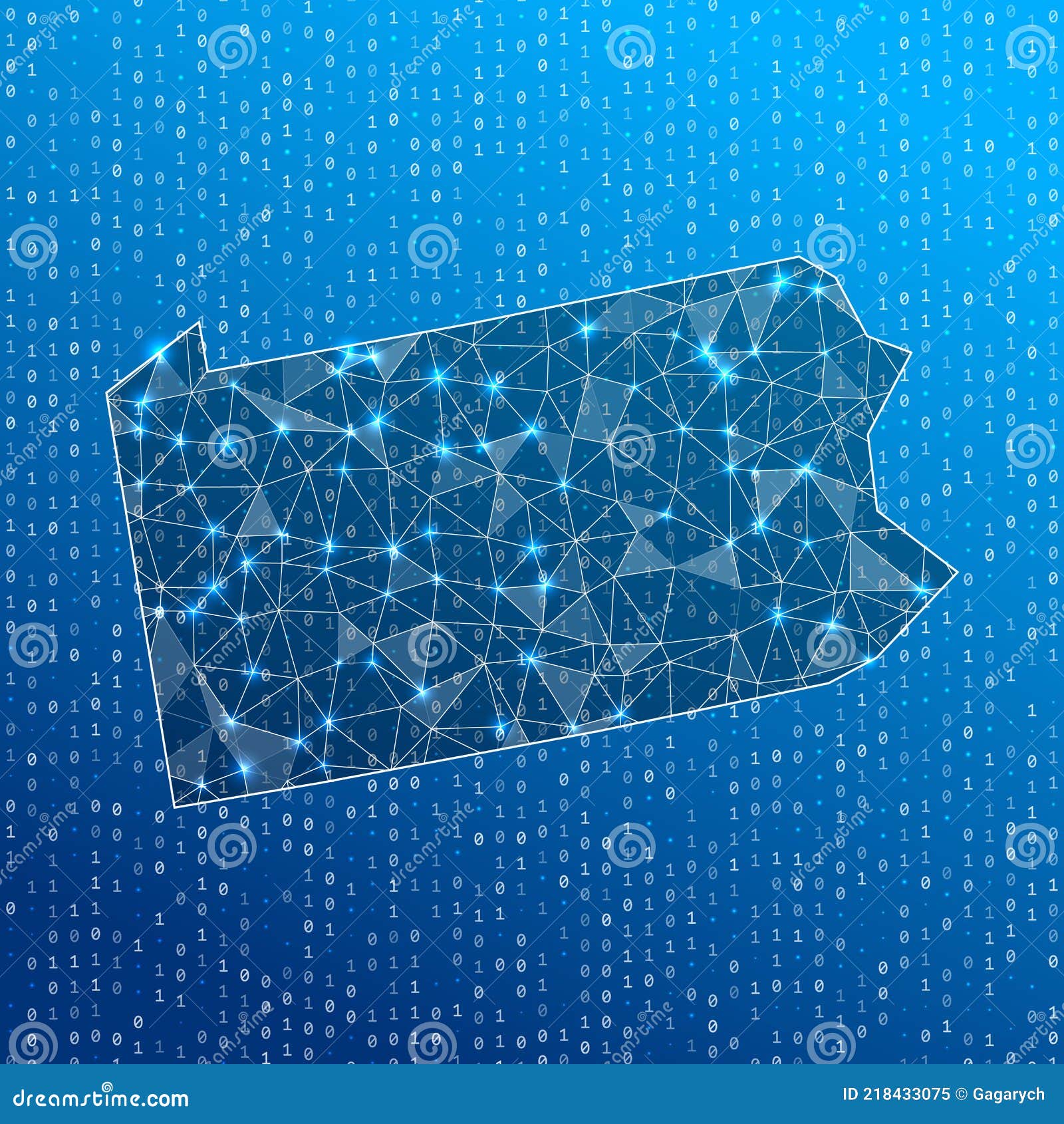 Network Map of Pennsylvania. Stock Vector - Illustration of design ...