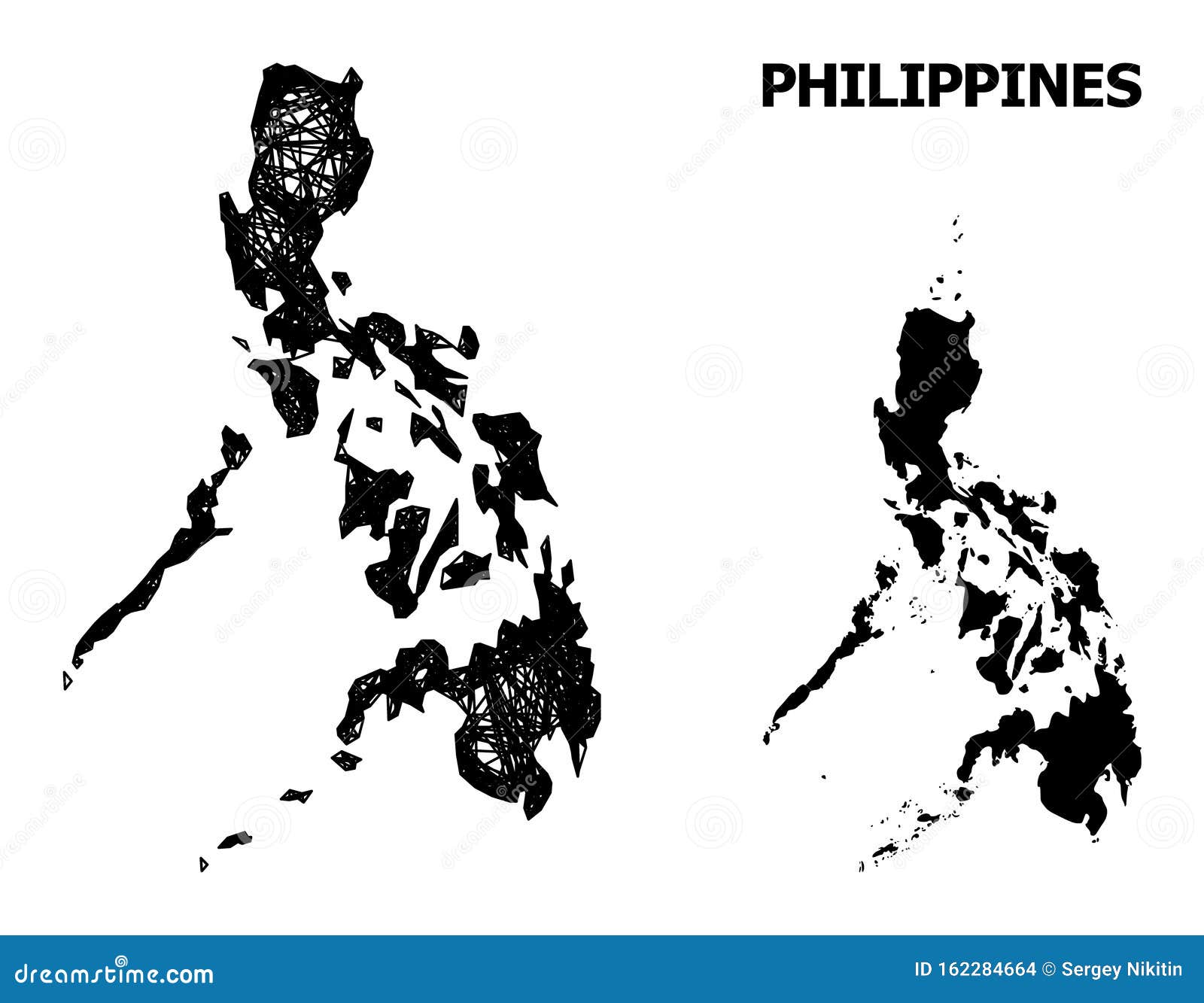 Network Map of Philippines stock illustration. Illustration of regional ...