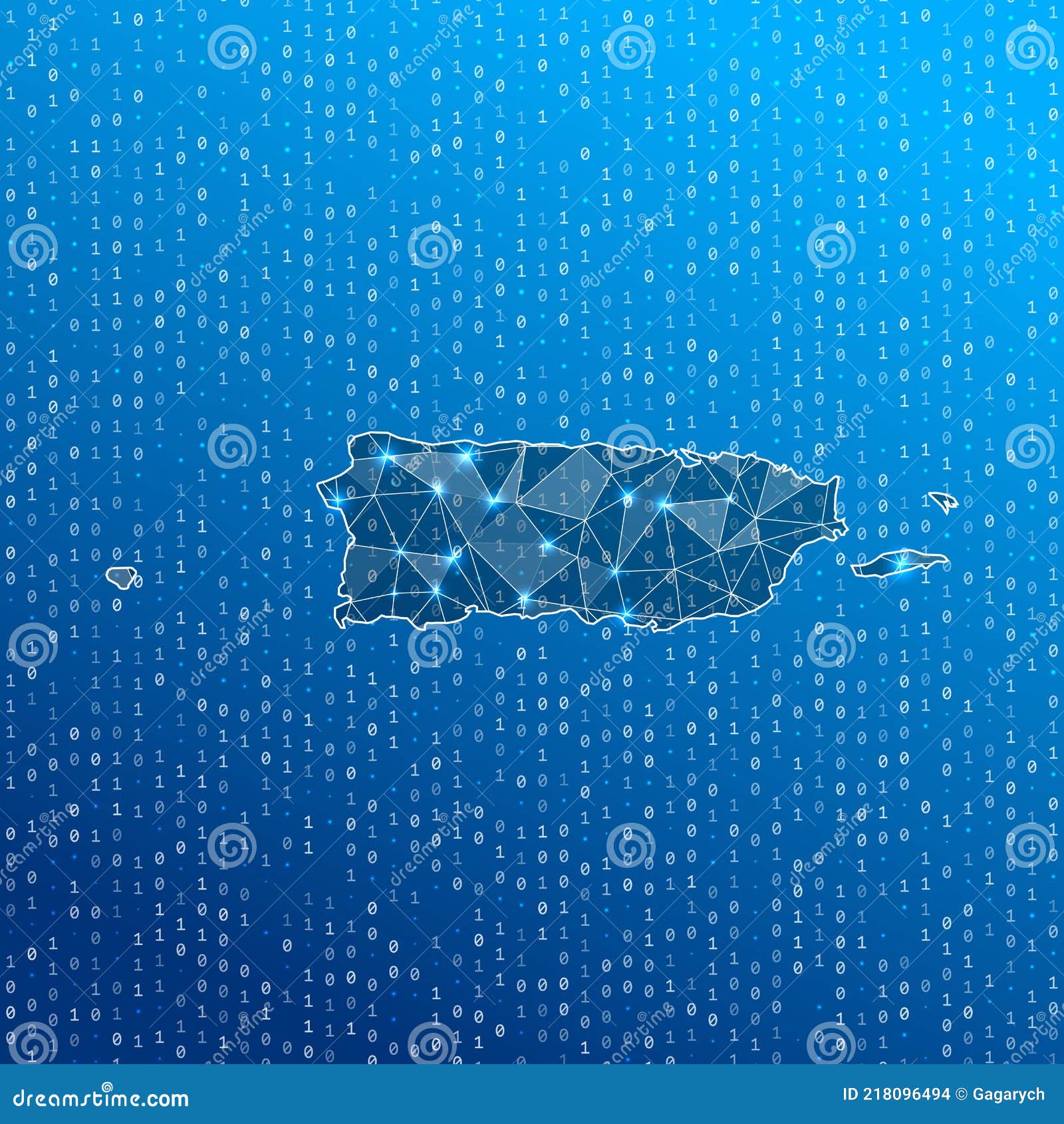 Network Map of Puerto Rico. Stock Vector - Illustration of sightseeing ...