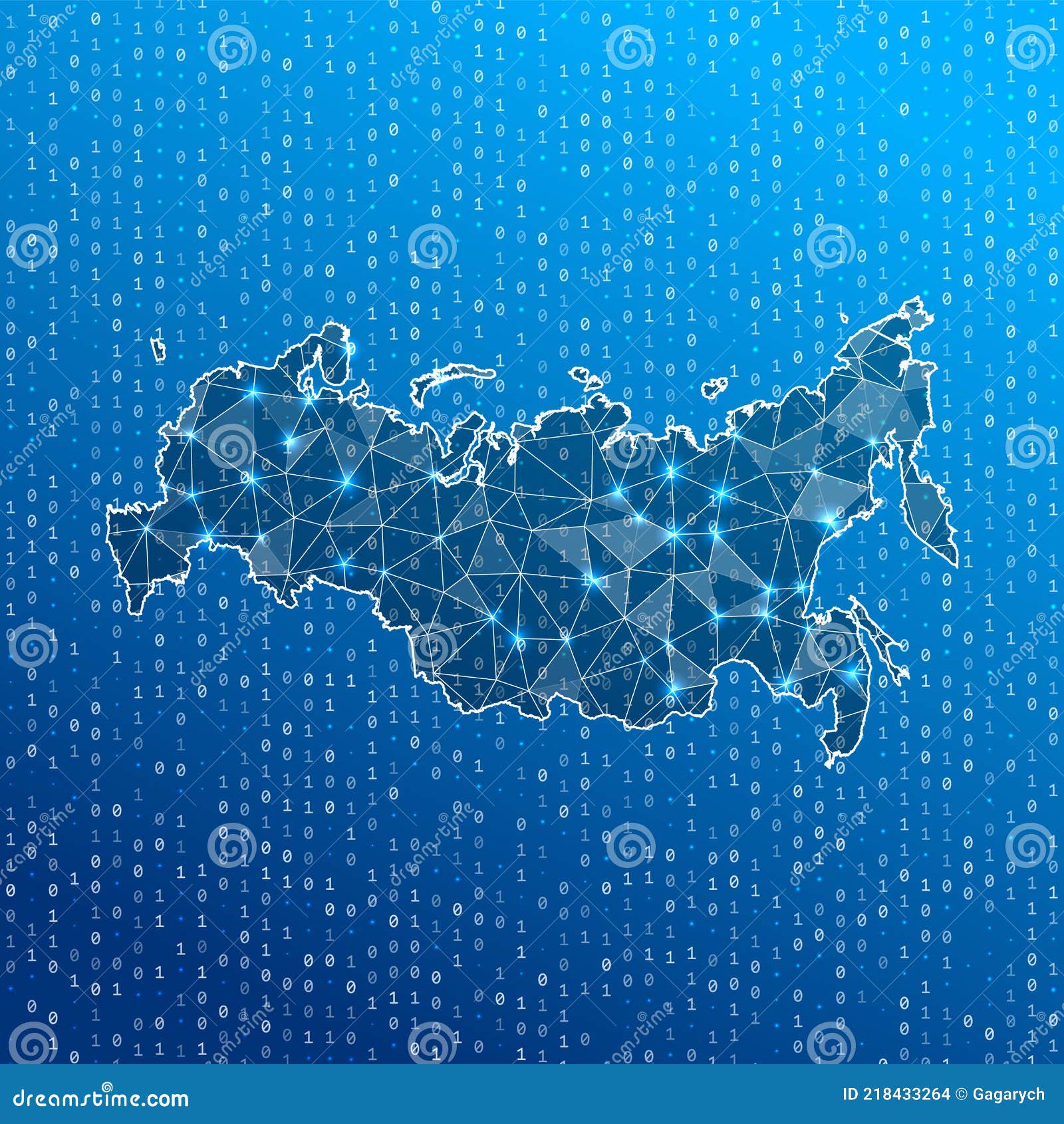 Network map of Russia. stock vector. Illustration of international ...