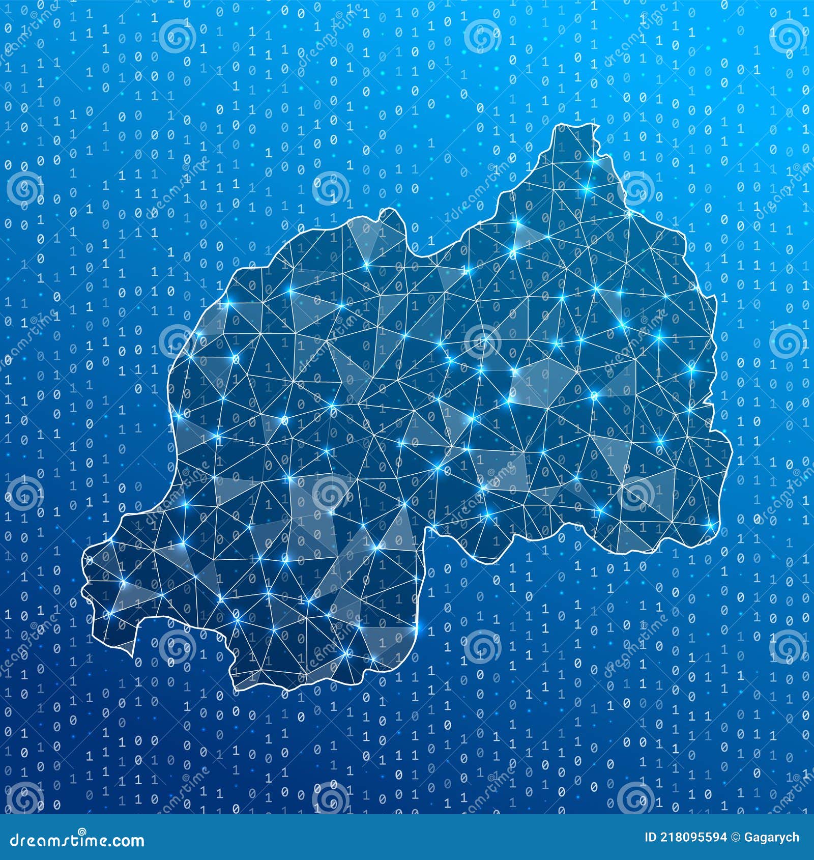 Network map of Rwanda. stock vector. Illustration of decoration - 218095594