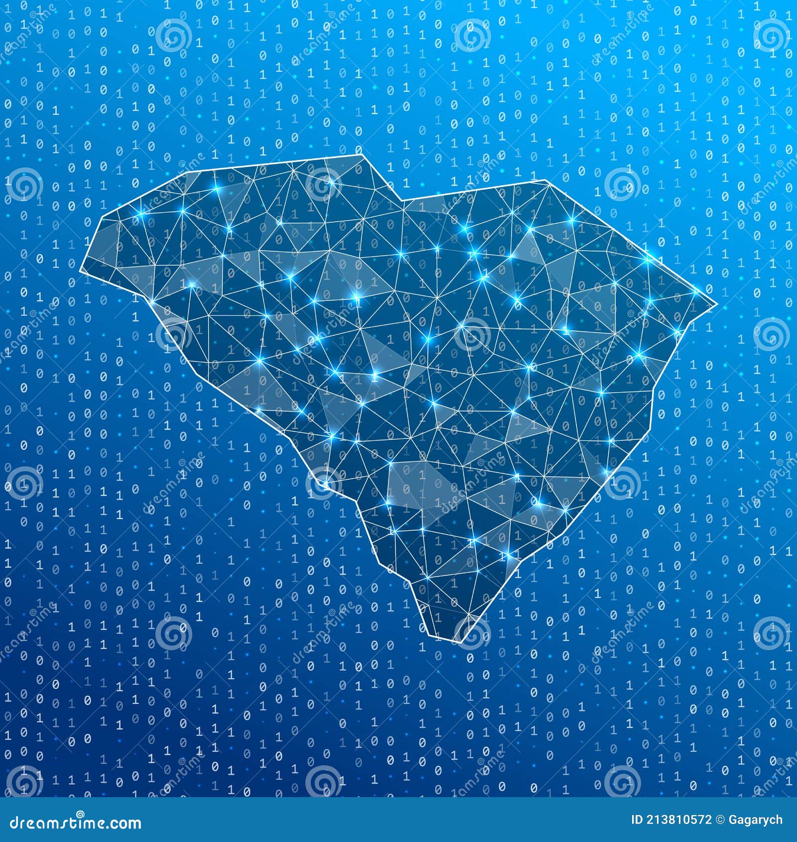 Network Map of South Carolina. Stock Vector - Illustration of politics ...