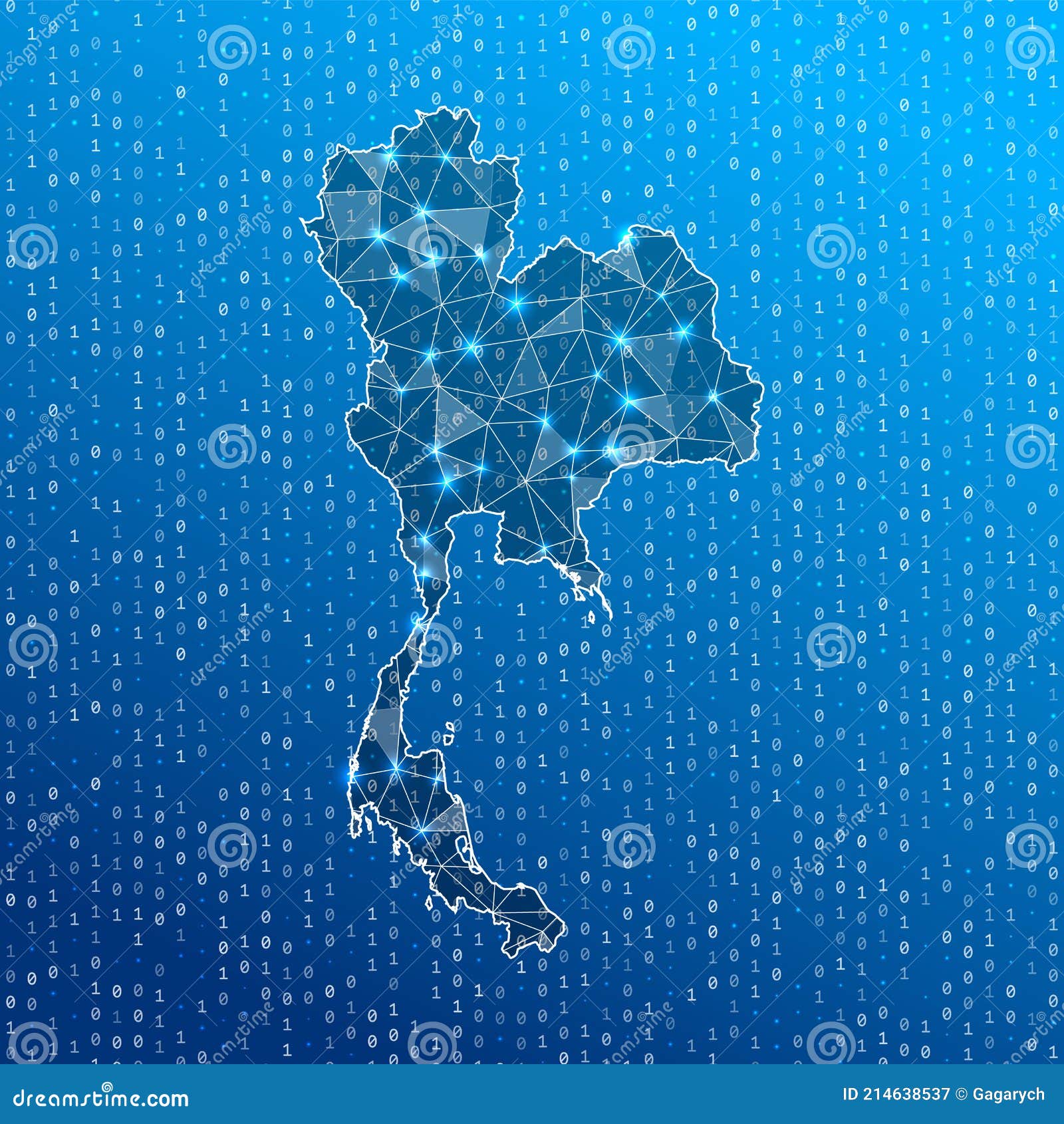 Network map of Thailand. stock vector. Illustration of homeland - 214638537