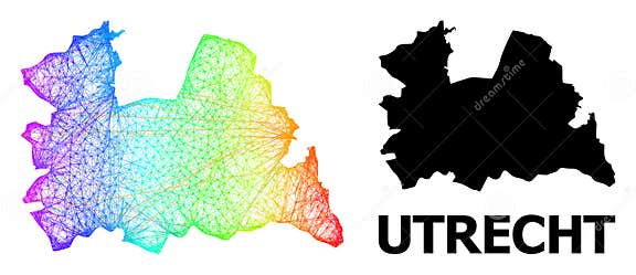 Network Map of Utrecht Province with Spectral Gradient Stock Vector ...