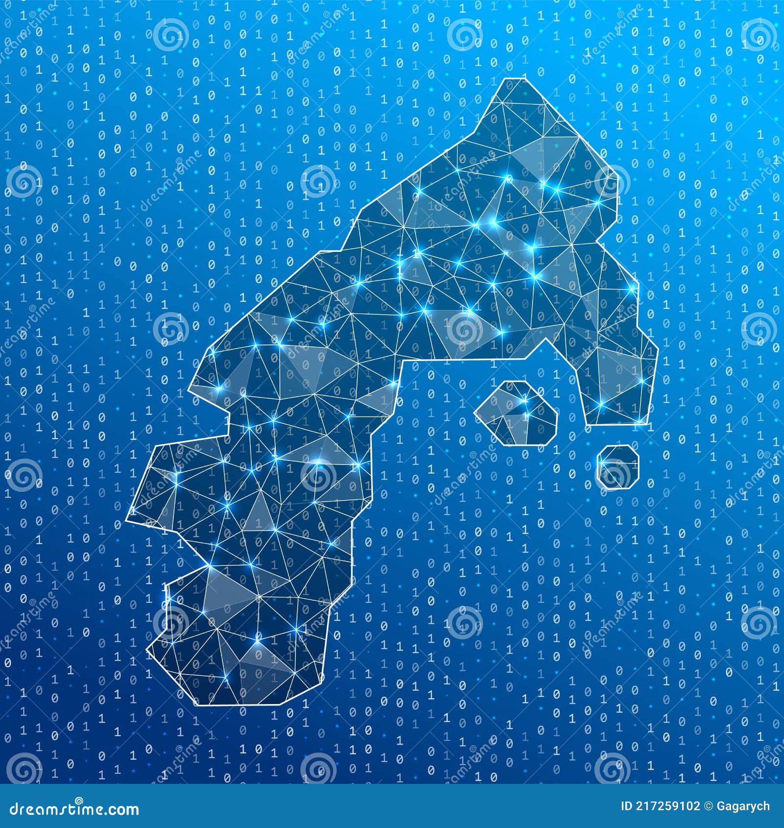 Network Map of Water Island. Stock Vector - Illustration of border ...