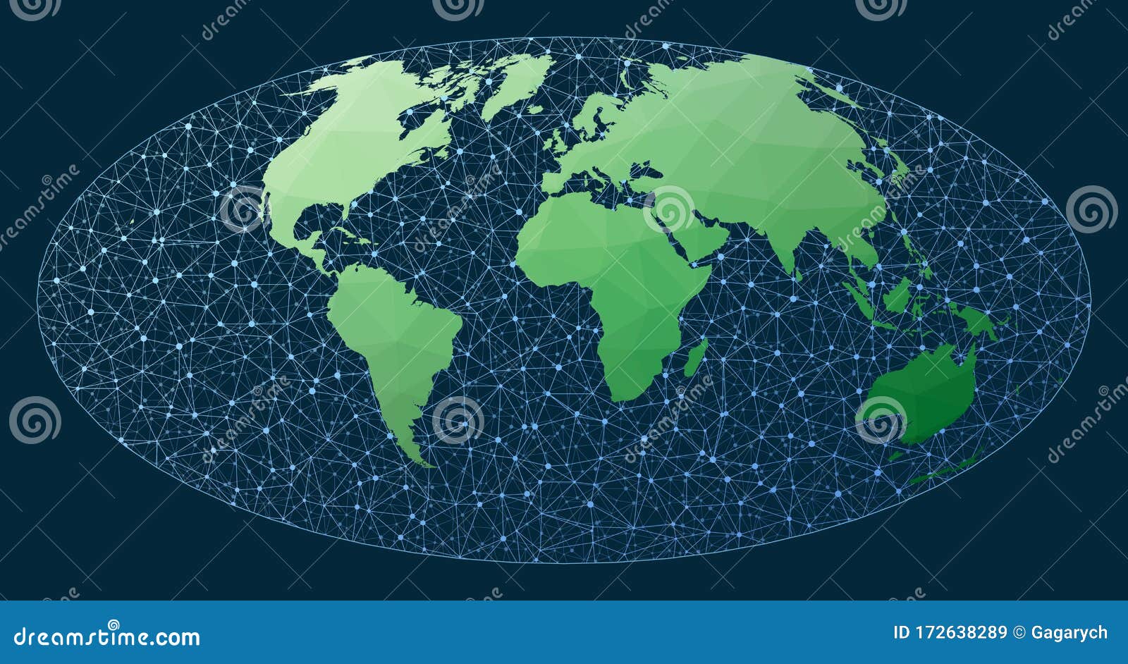 Network map of the world. stock vector. Illustration of digital - 172638289