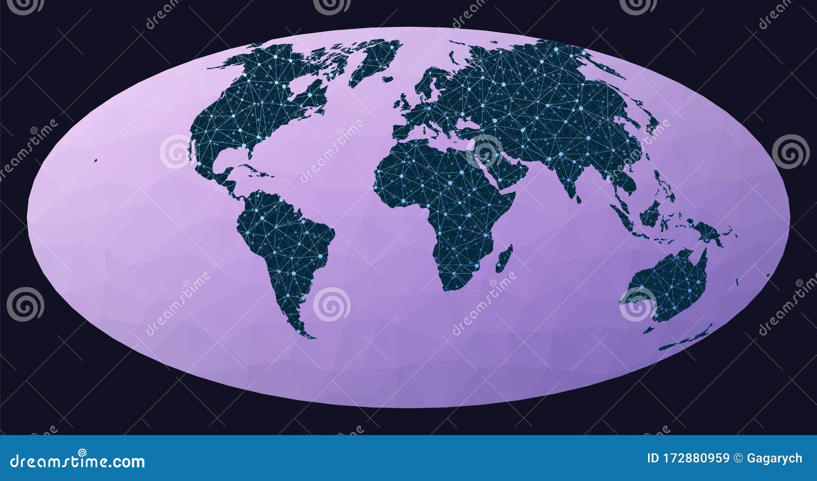 Network map of the world. stock vector. Illustration of line - 172880959