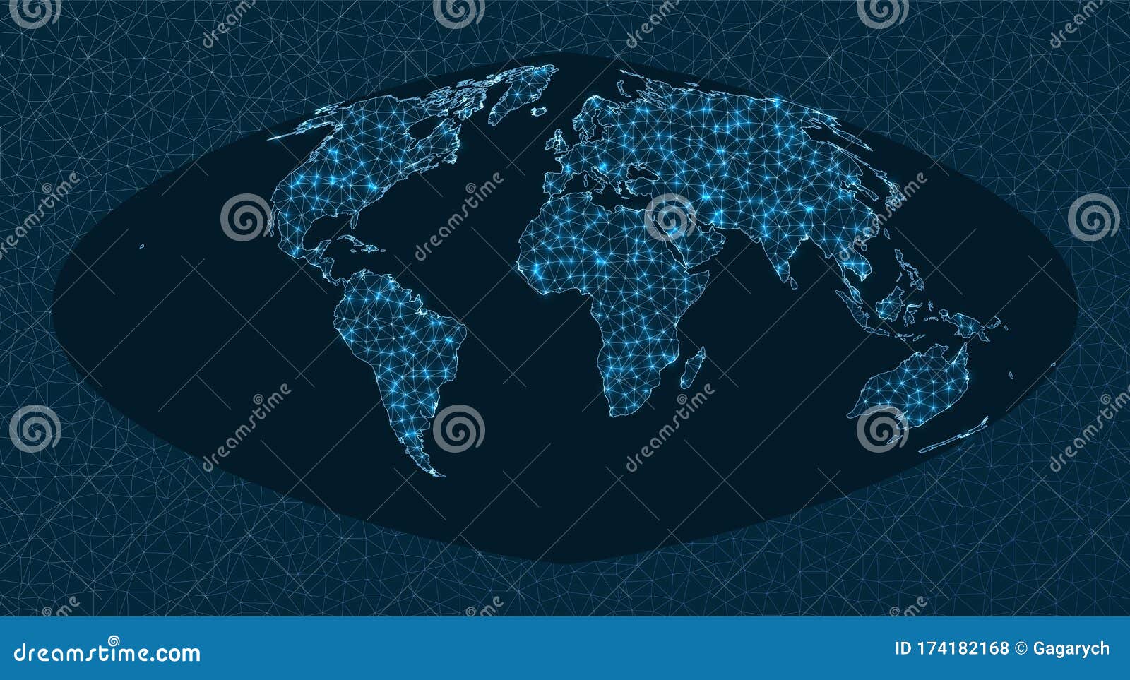 Network map of the world. stock vector. Illustration of internet ...