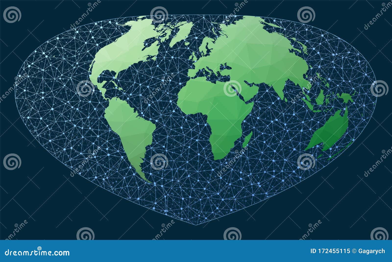 Network map of the world. stock vector. Illustration of bottomley ...
