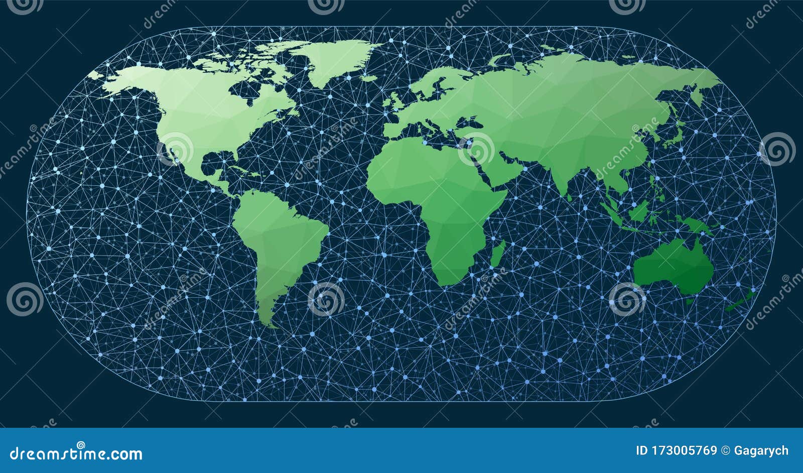 Network map of the world. stock vector. Illustration of original ...