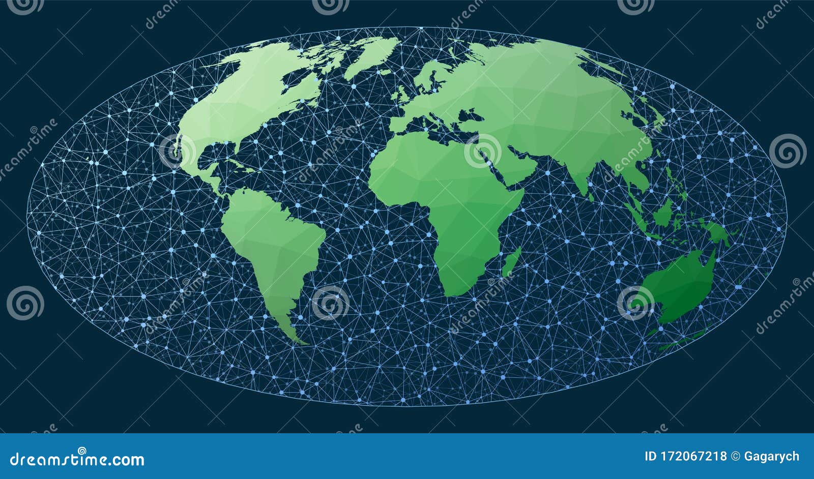 Network map of the world. stock vector. Illustration of abstract ...
