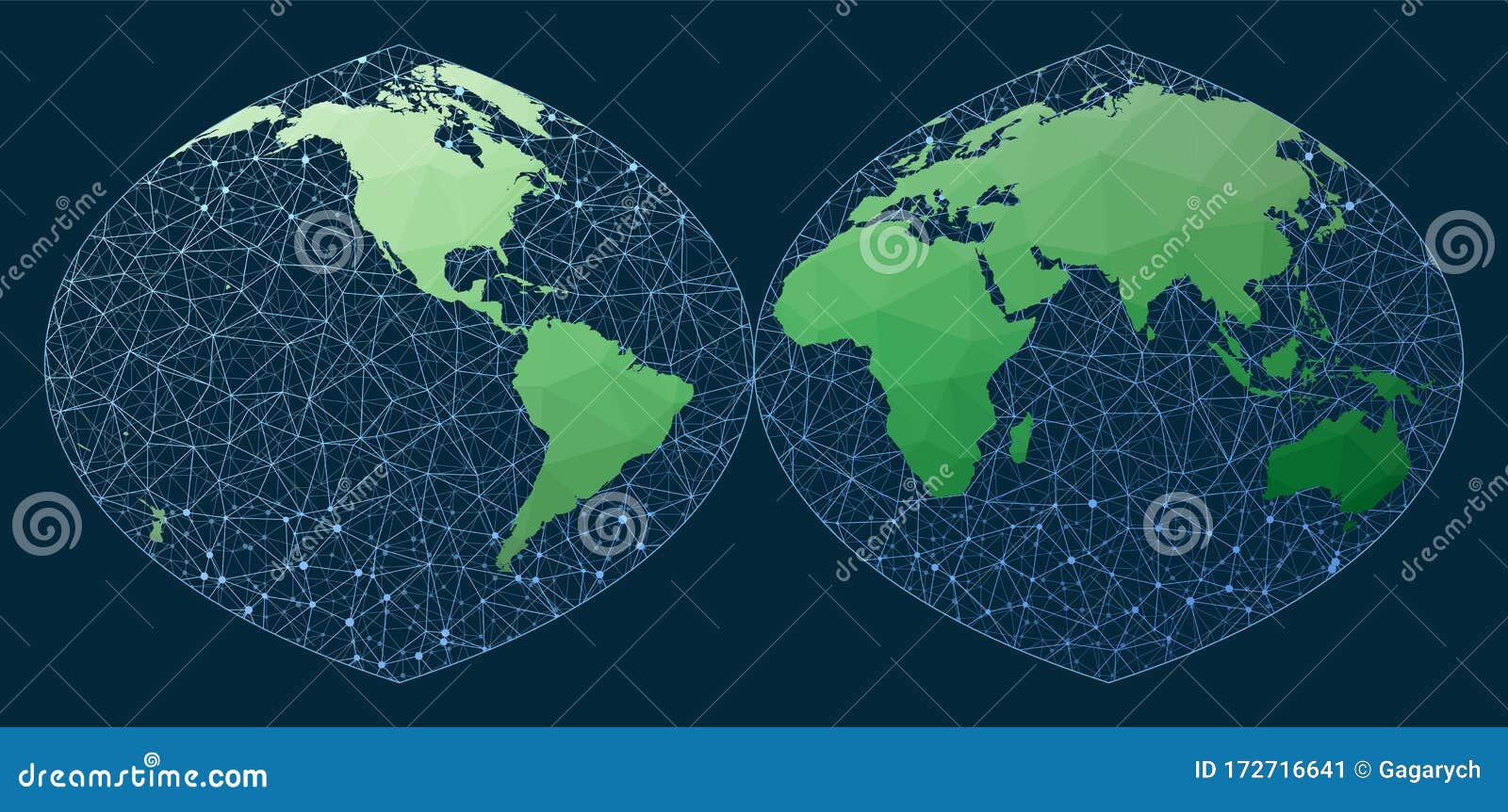 Network map of the world. stock vector. Illustration of modern - 172716641