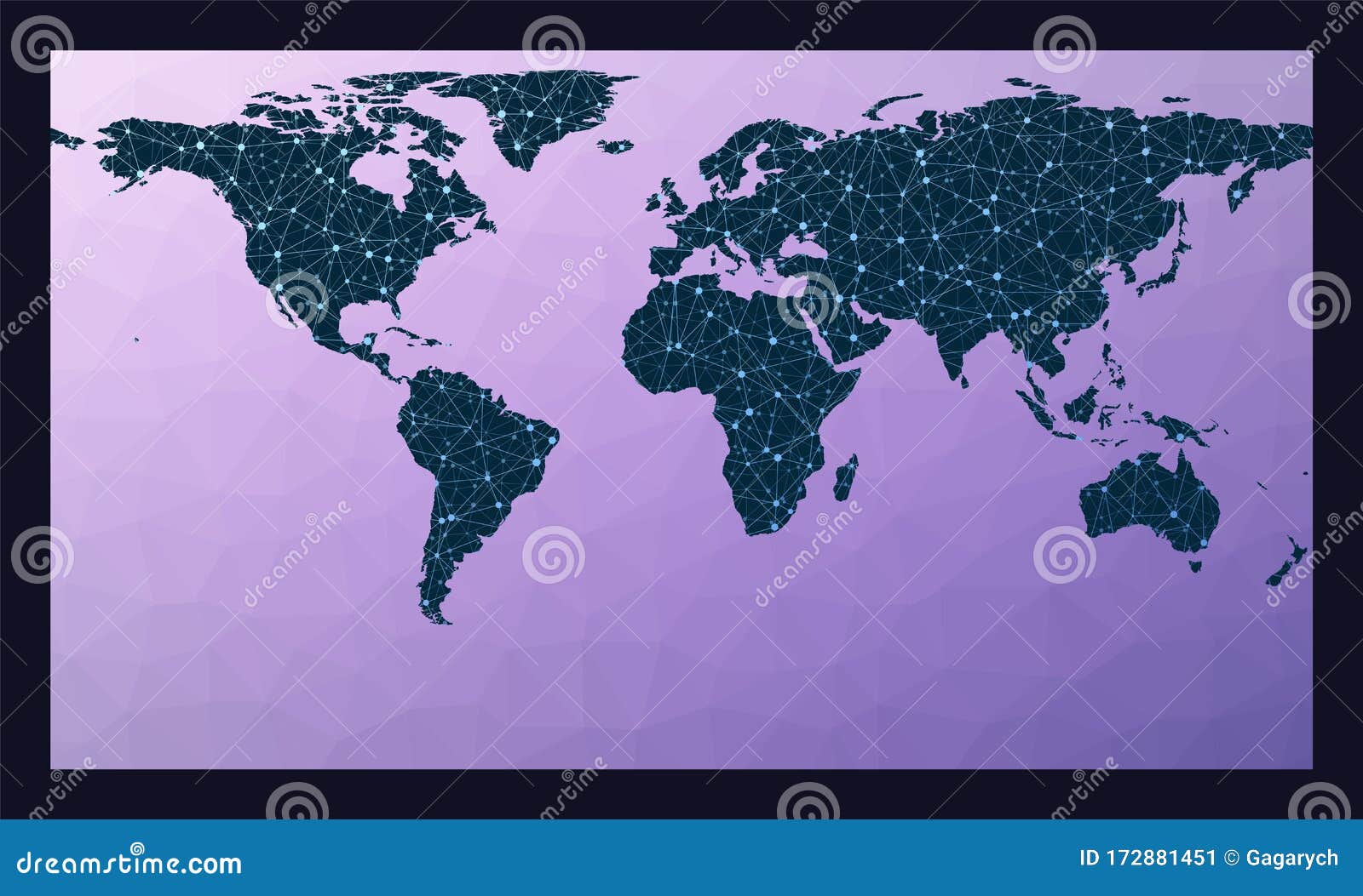 Network map of the world. stock vector. Illustration of internet ...