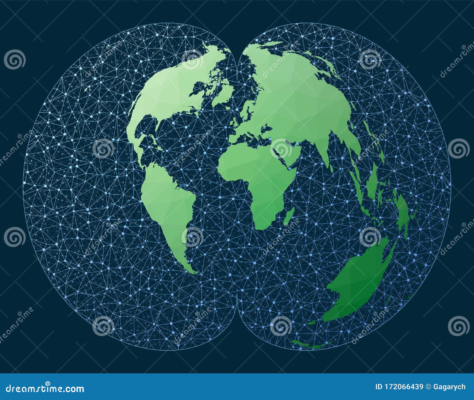 Network map of the world. stock vector. Illustration of national ...