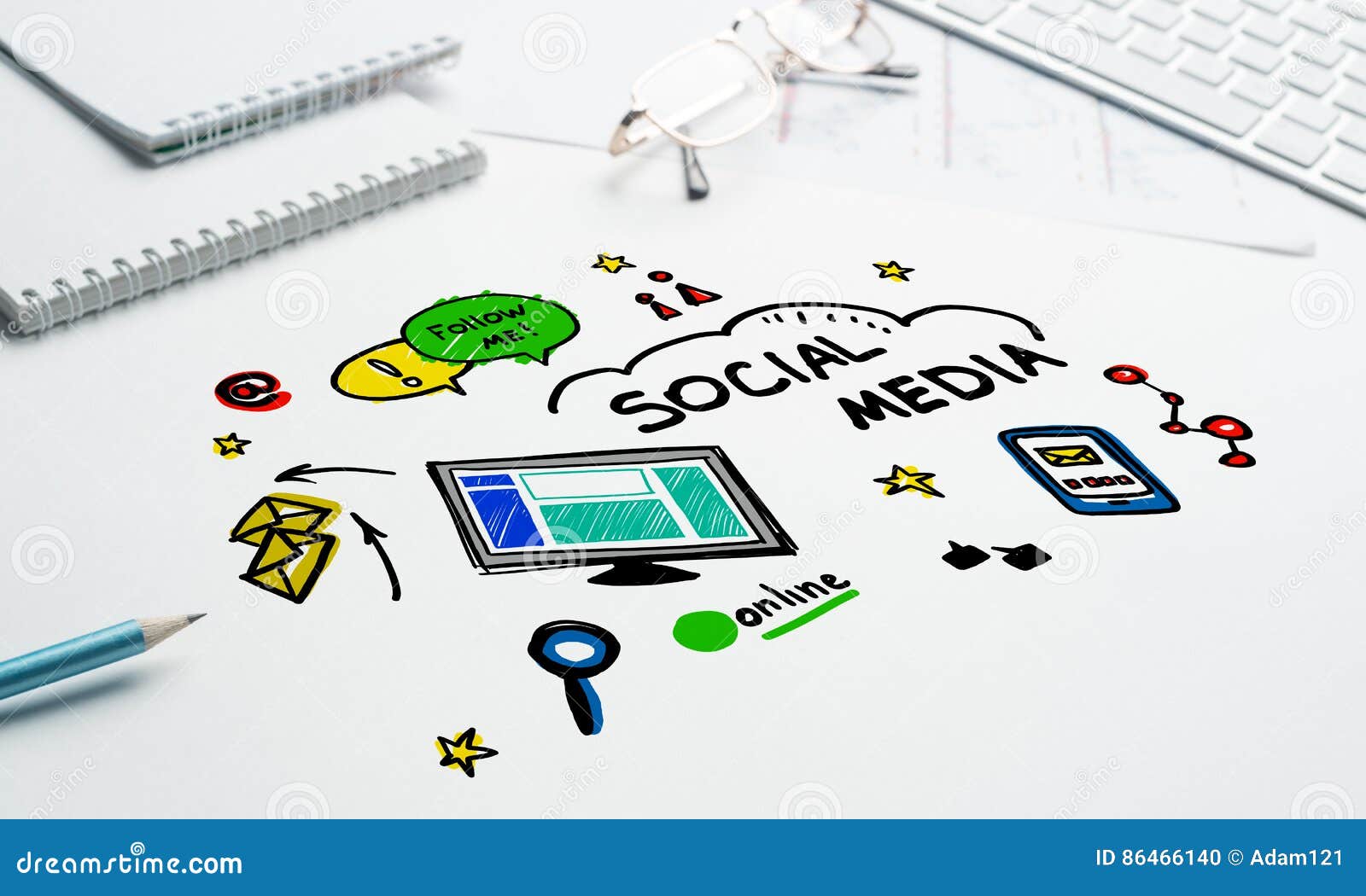 Network media background stock photo. Image of networking - 86466140