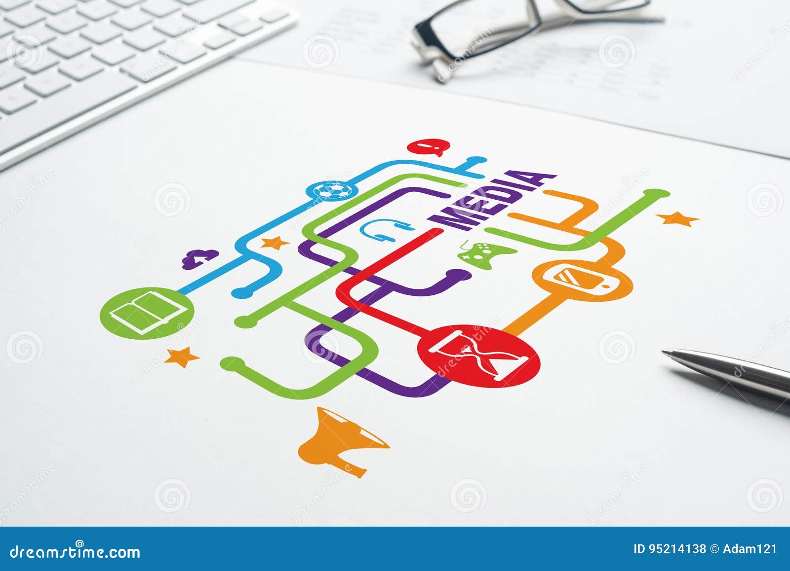 Network media background stock photo. Image of networking - 95214138