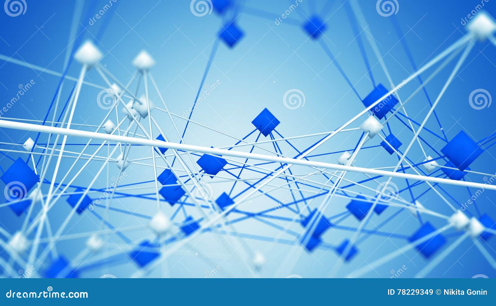 Network Mesh. Abstract 3d Render Illustration Stock Illustration ...