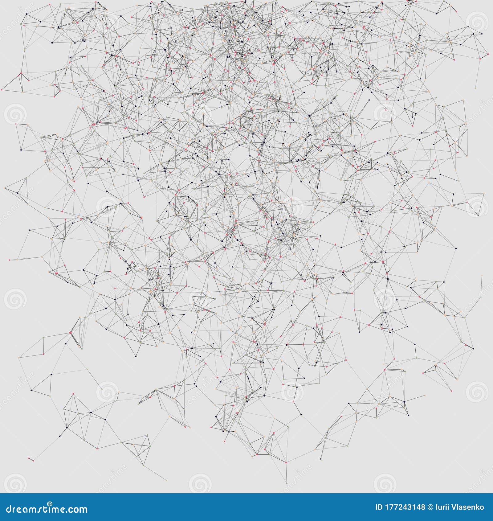 Network Mesh Random Procedural Art Background Illustration Stock Vector ...