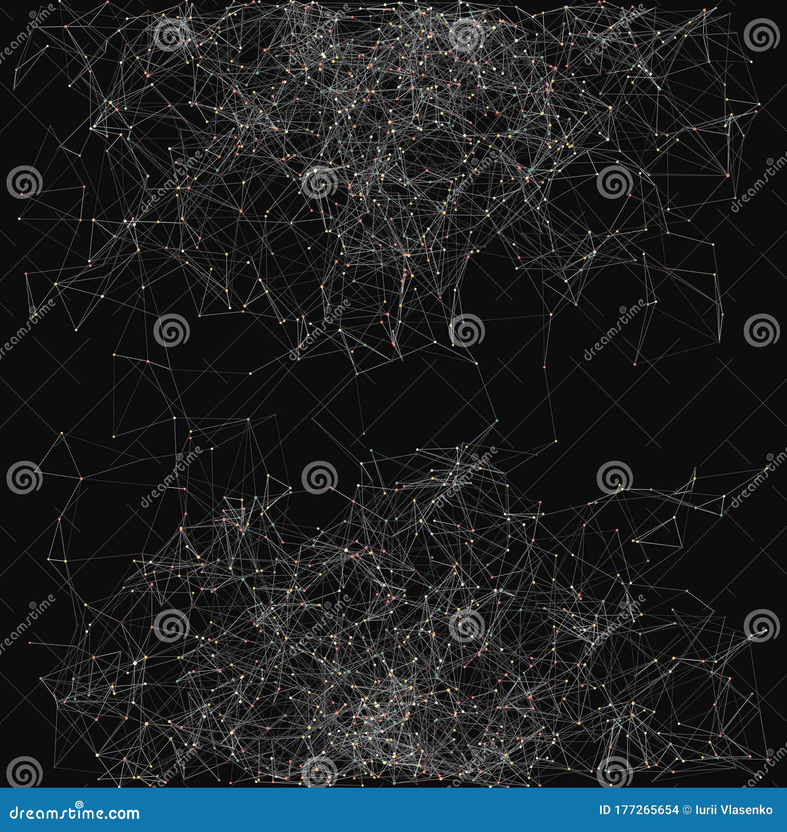 Network Mesh Random Procedural Art Background Illustration Stock Vector ...