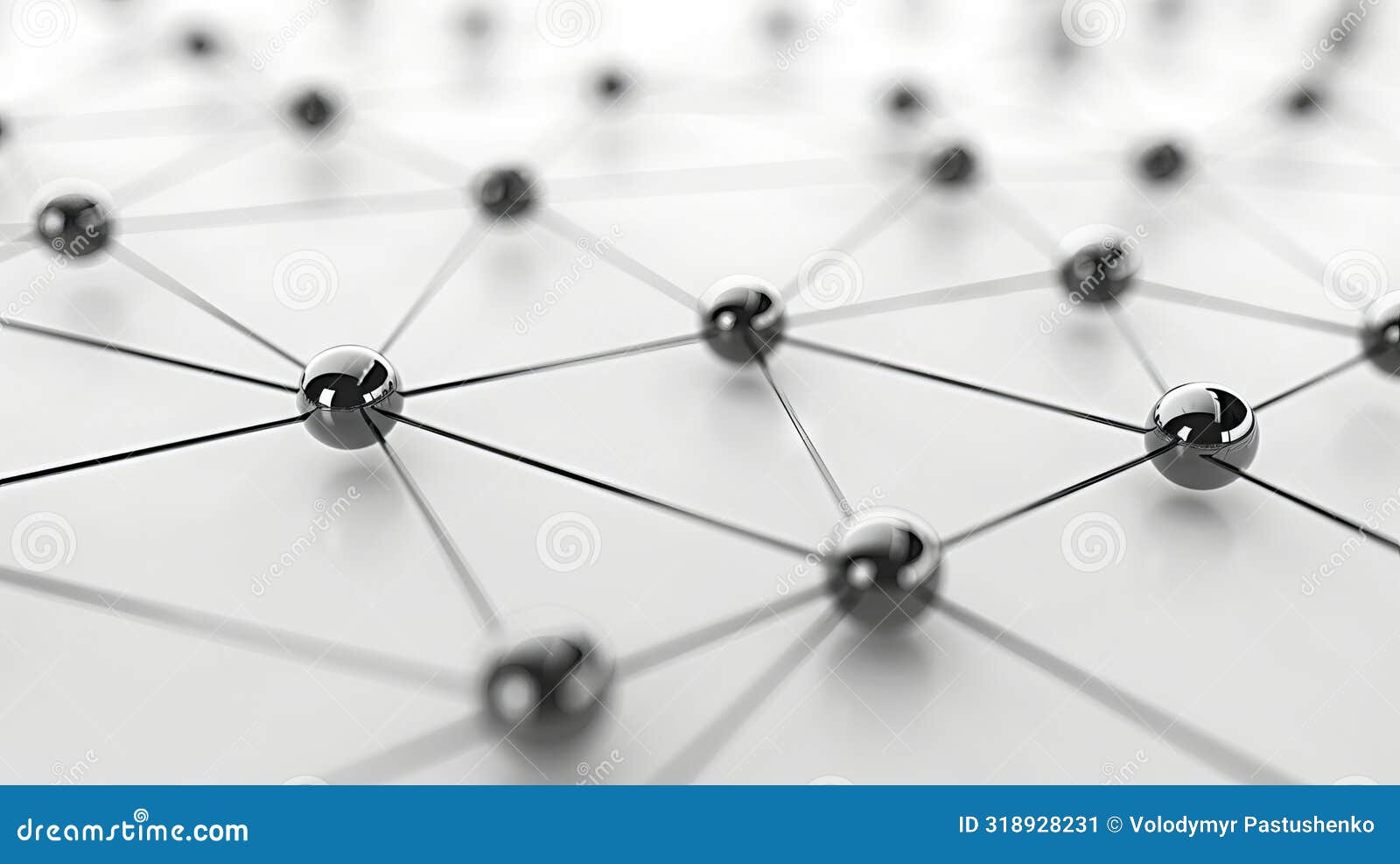 A Network of Metal Balls Connected To Each Other Stock Image - Image of ...