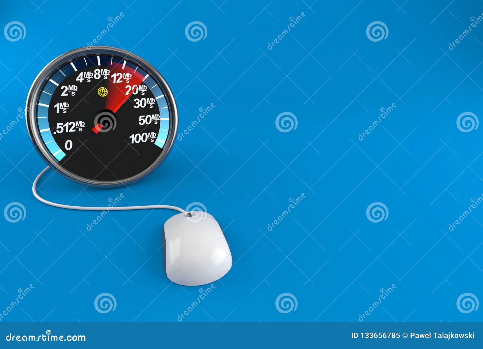 Network Meter with Computer Mouse Stock Illustration - Illustration of ...