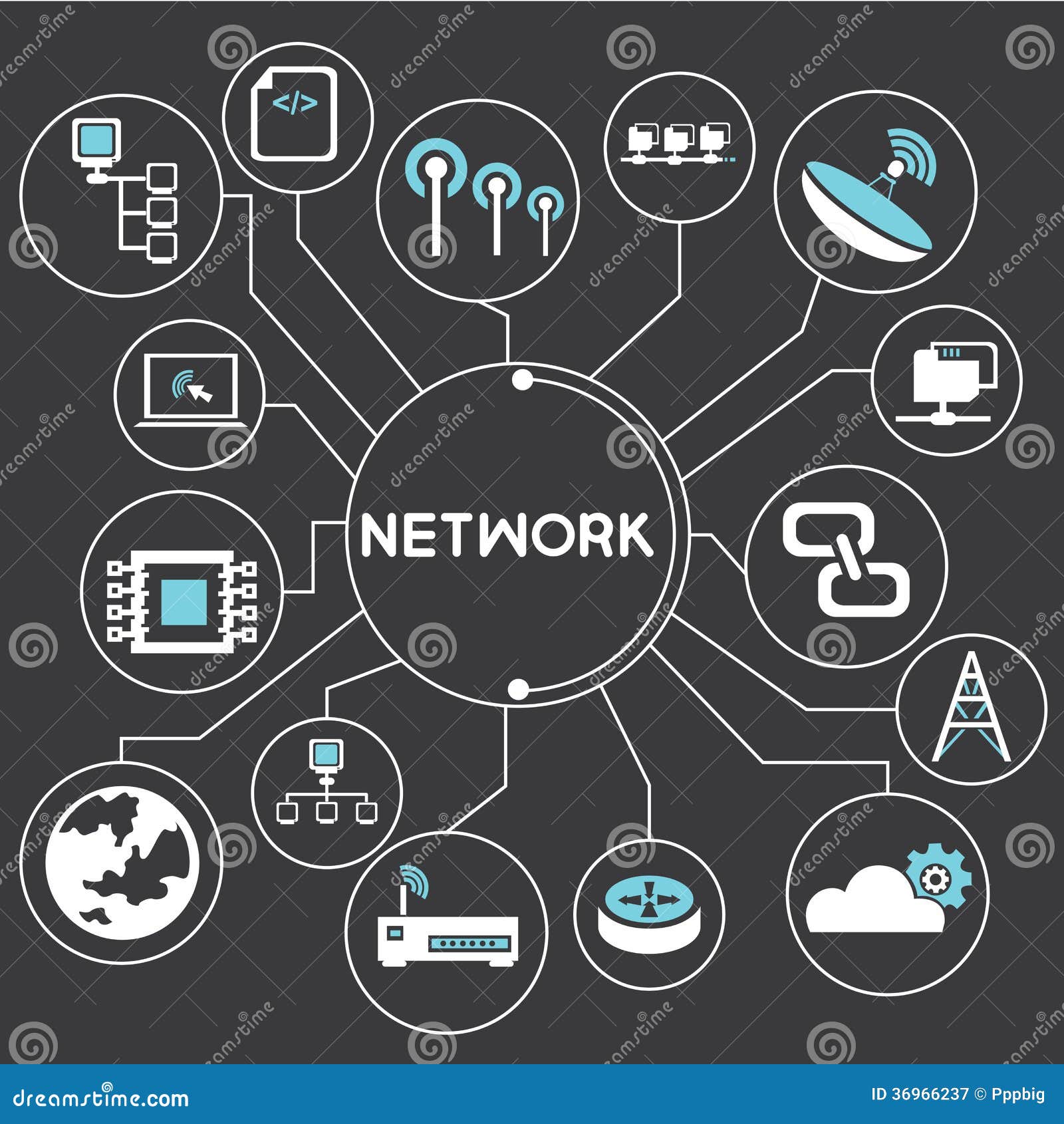 Network stock illustration. Illustration of computing - 36966237