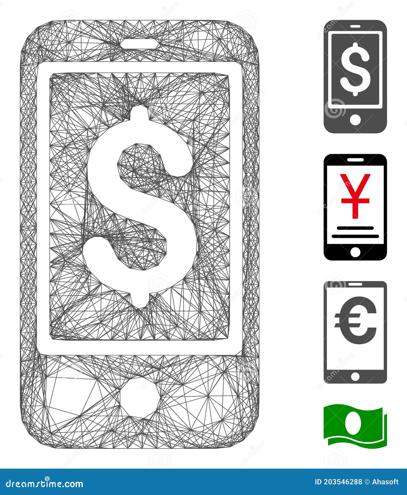Network Mobile Balance Vector Mesh Stock Illustration - Illustration of ...