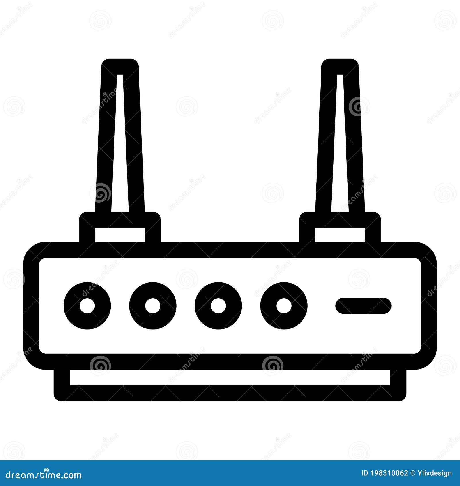 Network Modem Icon, Outline Style Stock Vector - Illustration of ...