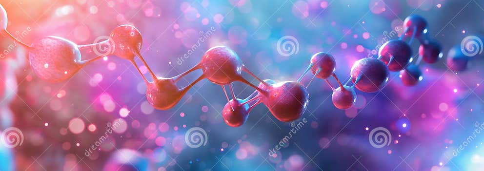 Network of Molecular Bonds of Biochemical Elements Stock Illustration ...