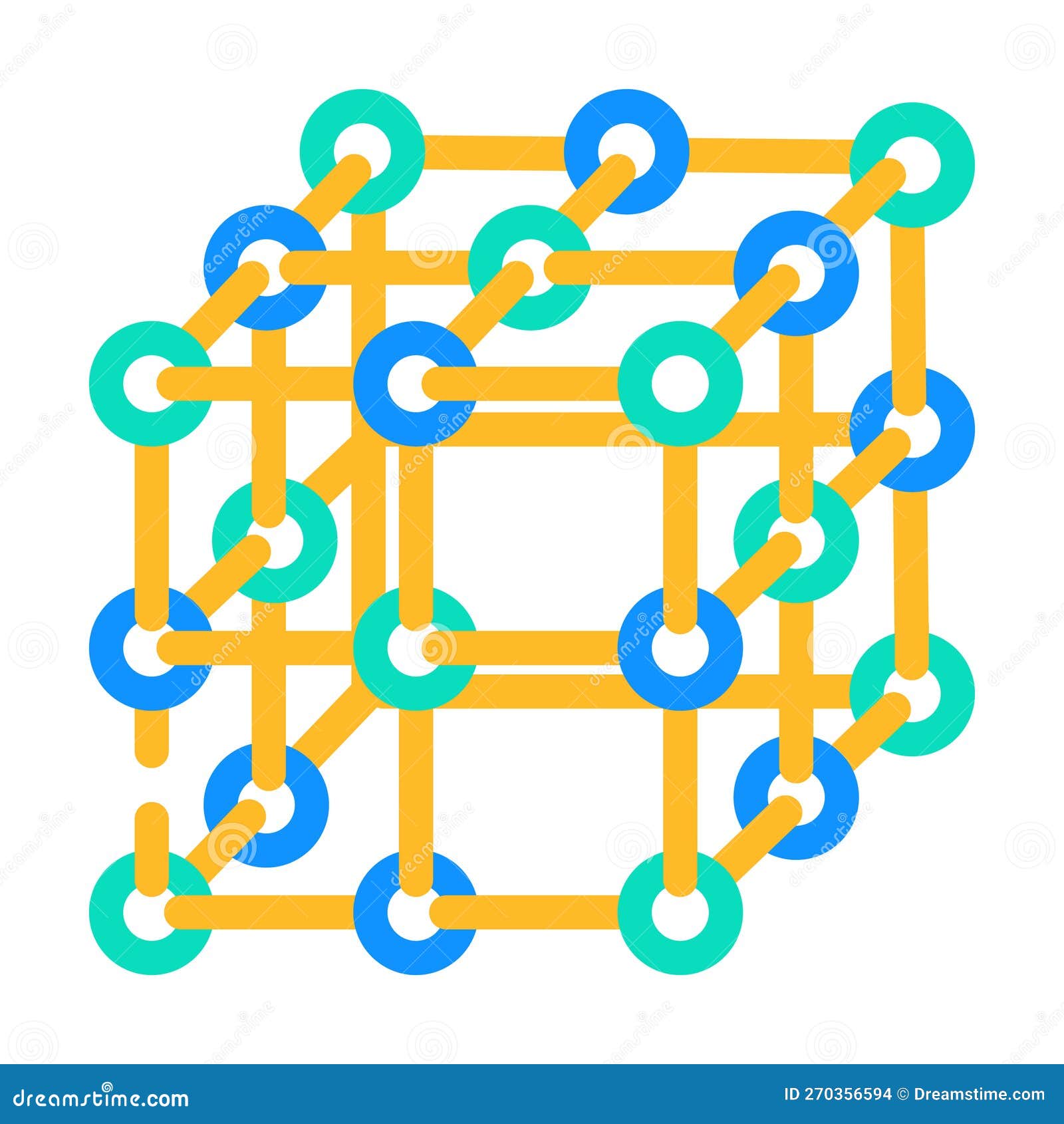 Network Molecular Structure Color Icon Vector Illustration Stock Vector ...