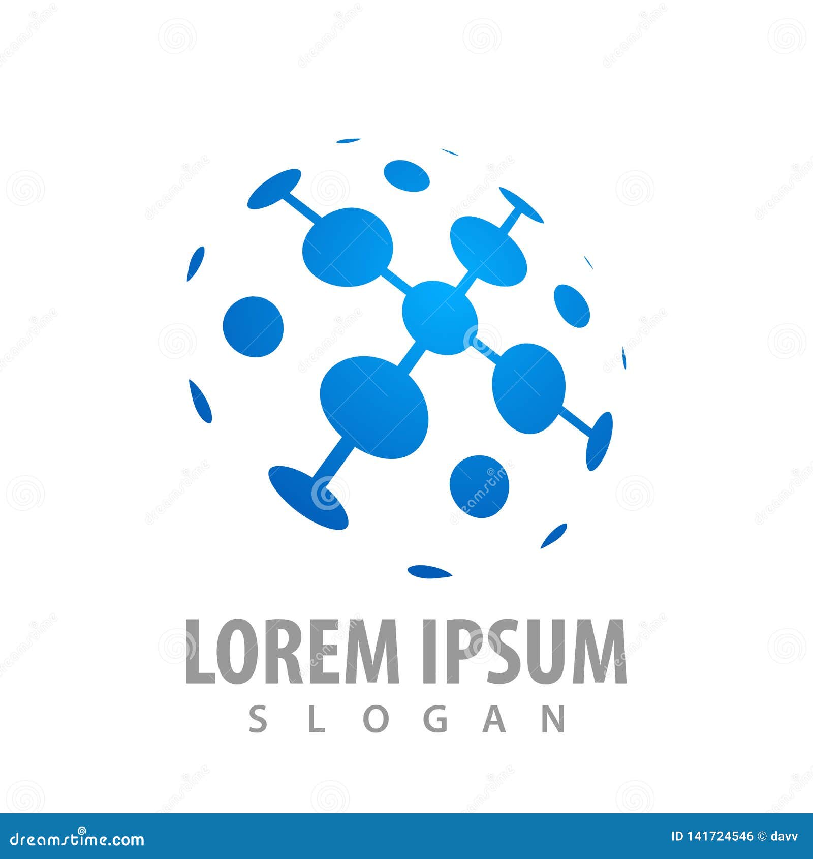 Network Molecule Logo Concept Design. Symbol Graphic Template Element ...