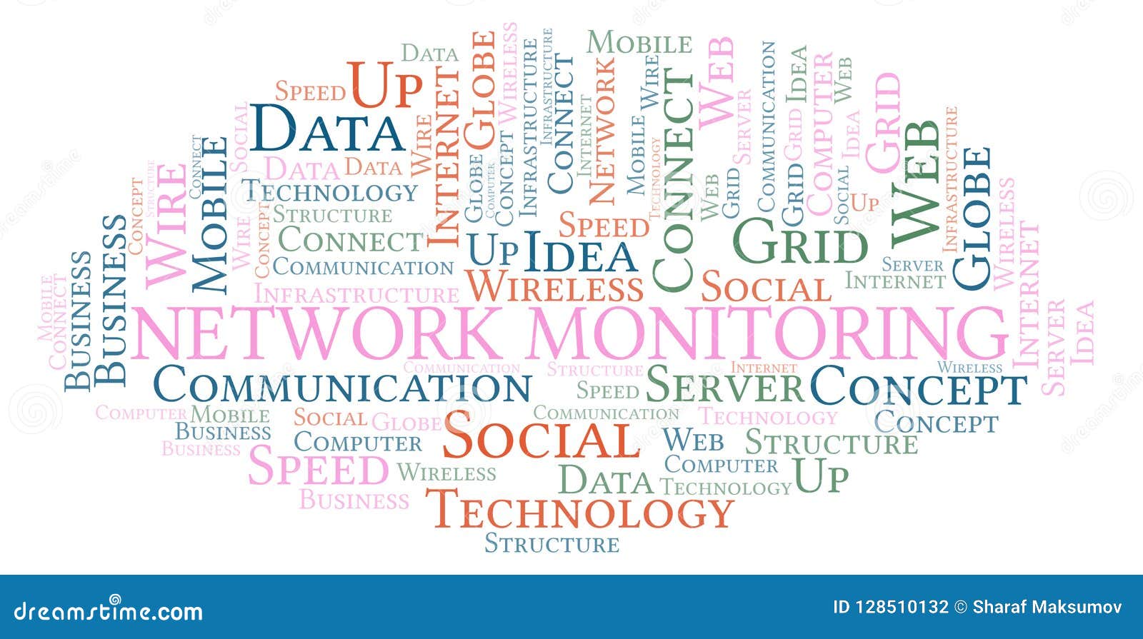 Network Monitoring Word Cloud. Stock Illustration - Illustration of ...