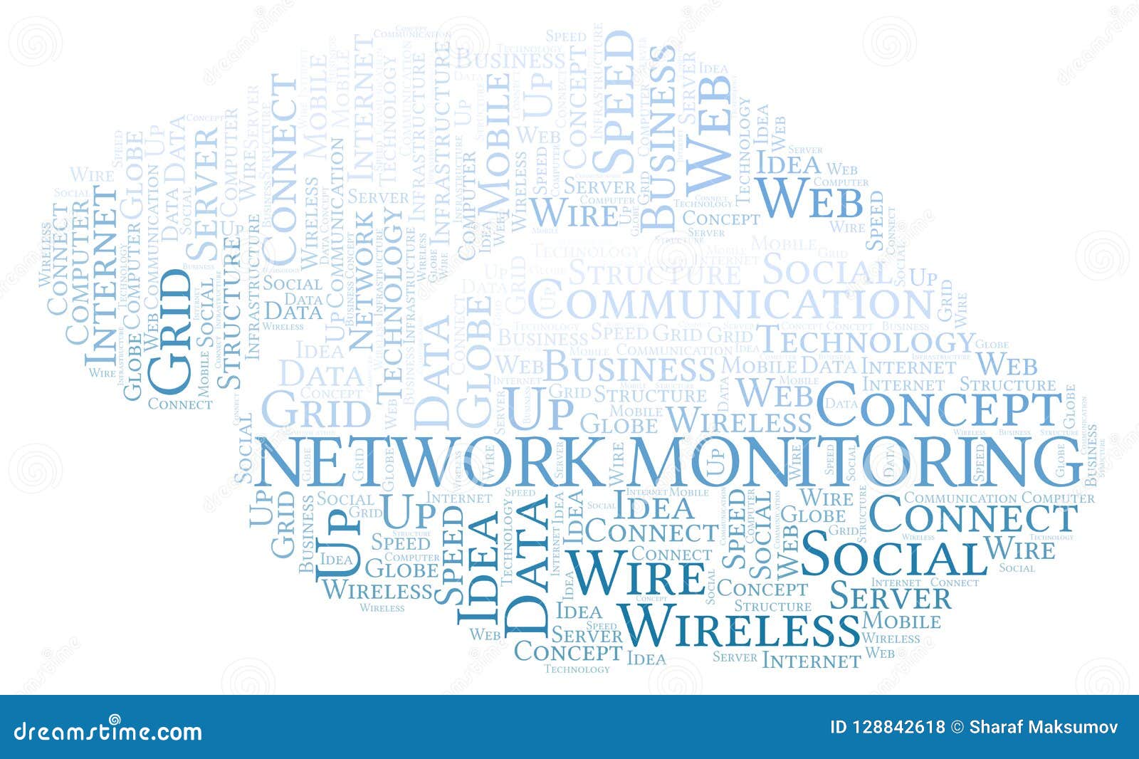 Network Monitoring Word Cloud. Stock Illustration - Illustration of ...