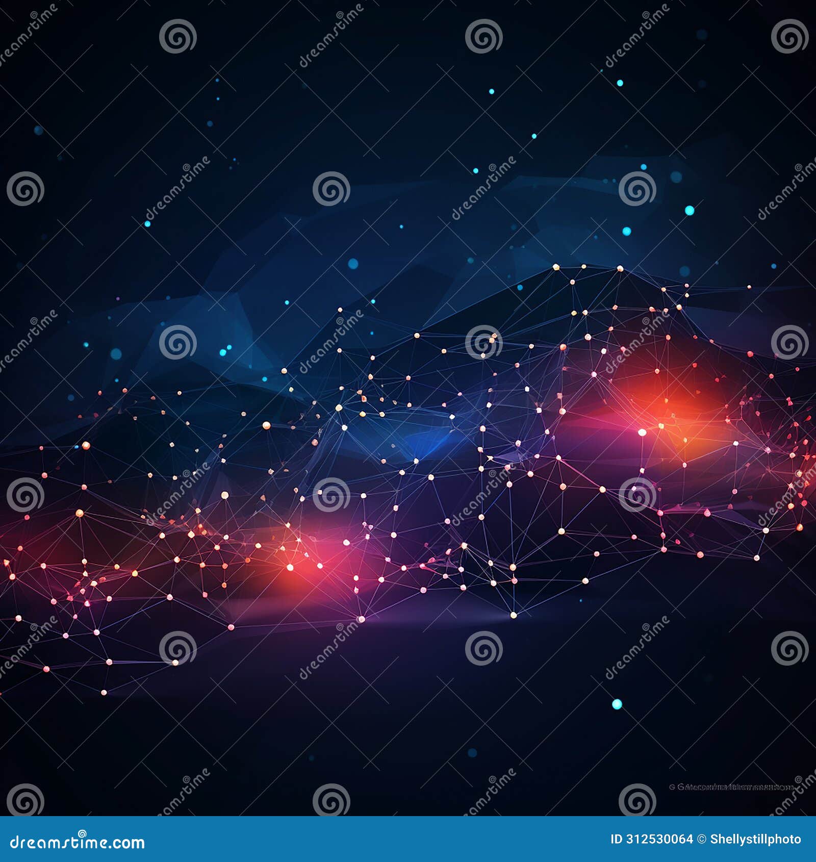 Network or Networking Technology Flowing Light Structure Background ...