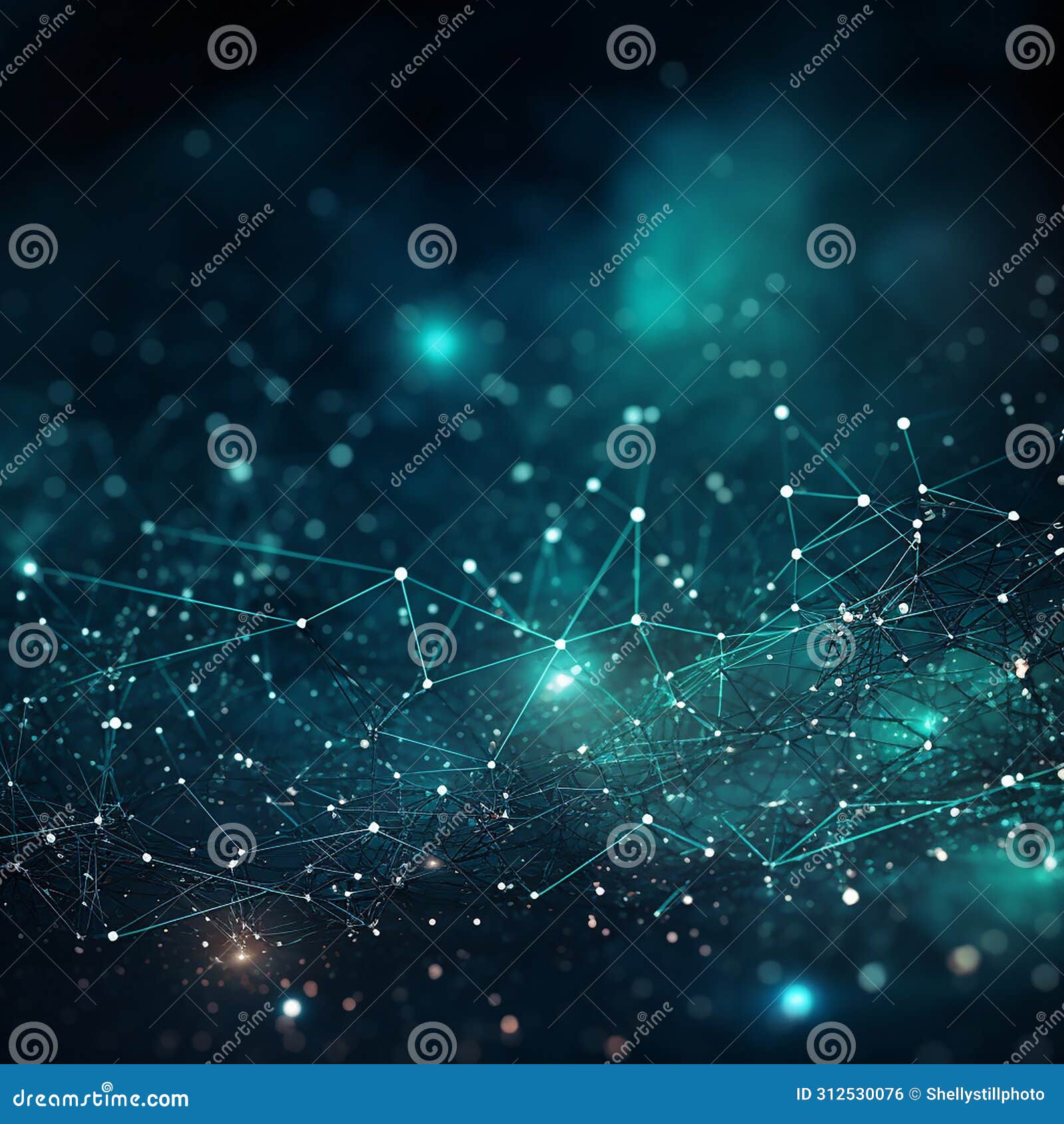 Network or Networking Technology Flowing Light Structure Background ...