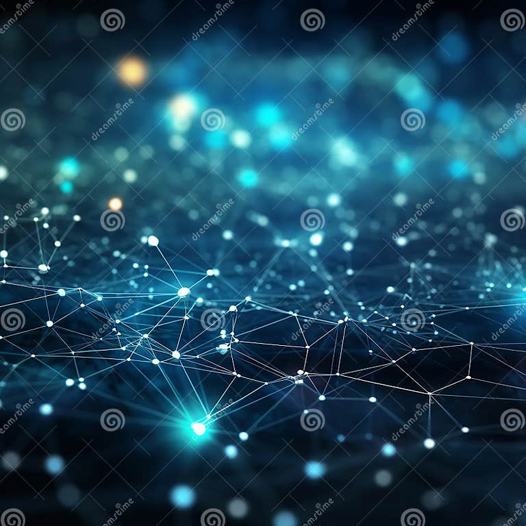Network or Networking Technology Flowing Light Structure Background ...