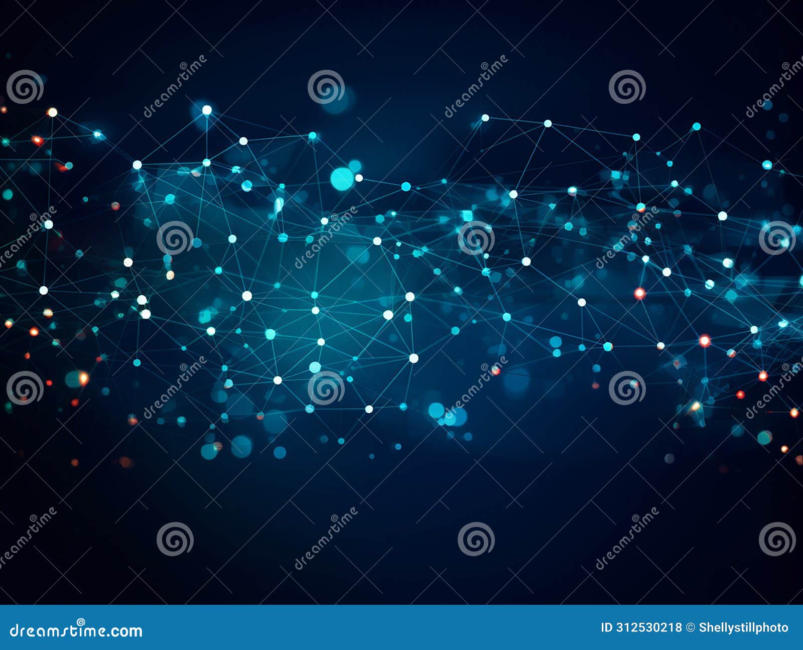 Network or Networking Technology Flowing Light Structure Background ...