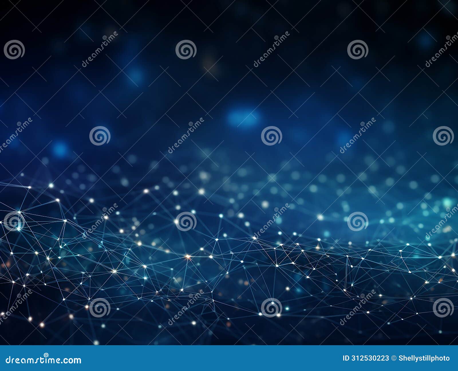 Network or Networking Technology Flowing Light Structure Background ...