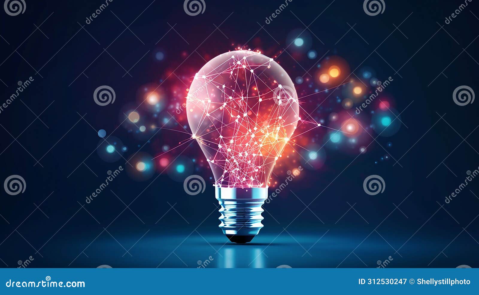 Network or Networking Technology Flowing Light Structure Background ...