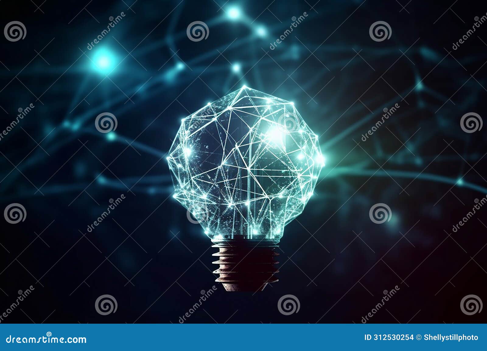 Network or Networking Technology Flowing Light Structure Background ...