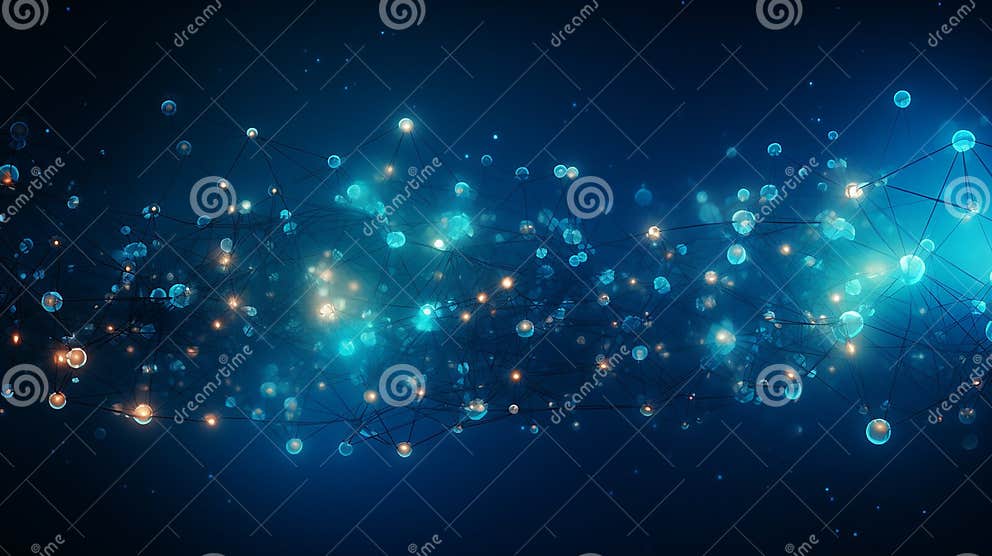 Network or Networking Technology Flowing Light Structure Background ...