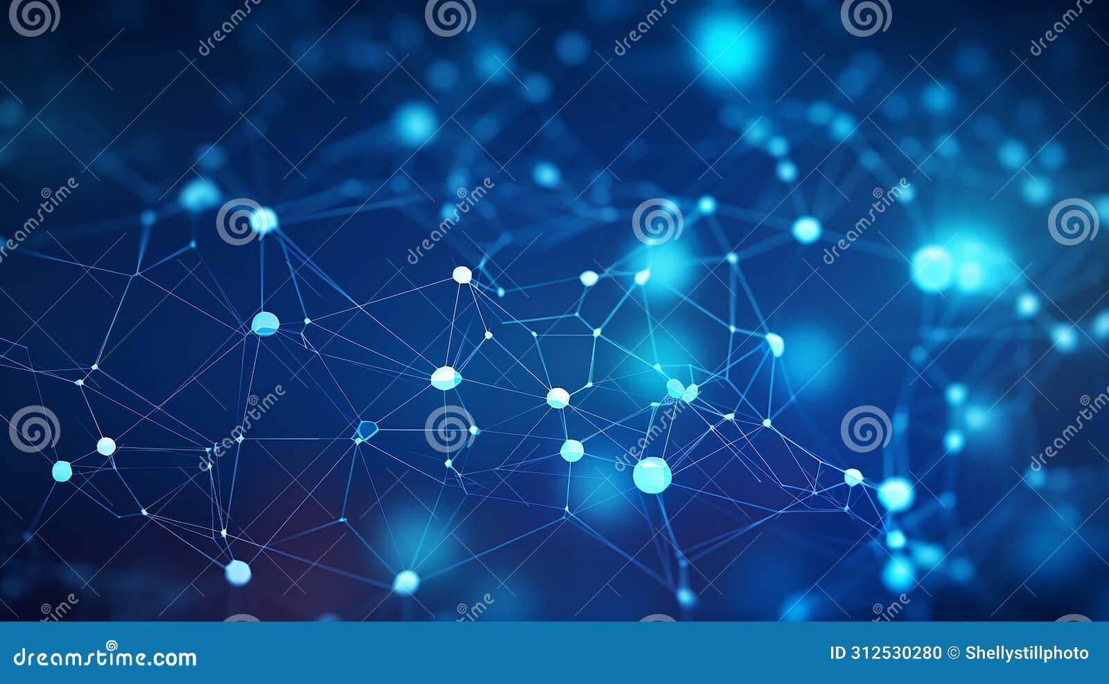 Network or Networking Technology Flowing Light Structure Background ...
