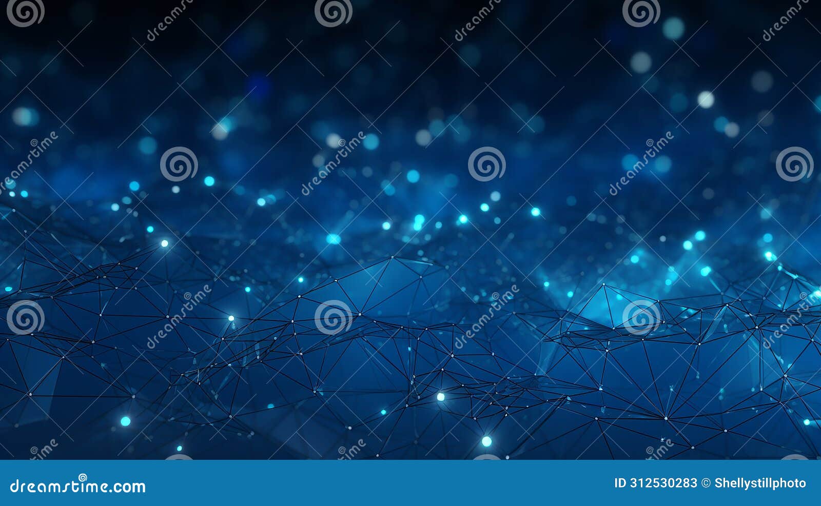 Network or Networking Technology Flowing Light Structure Background ...