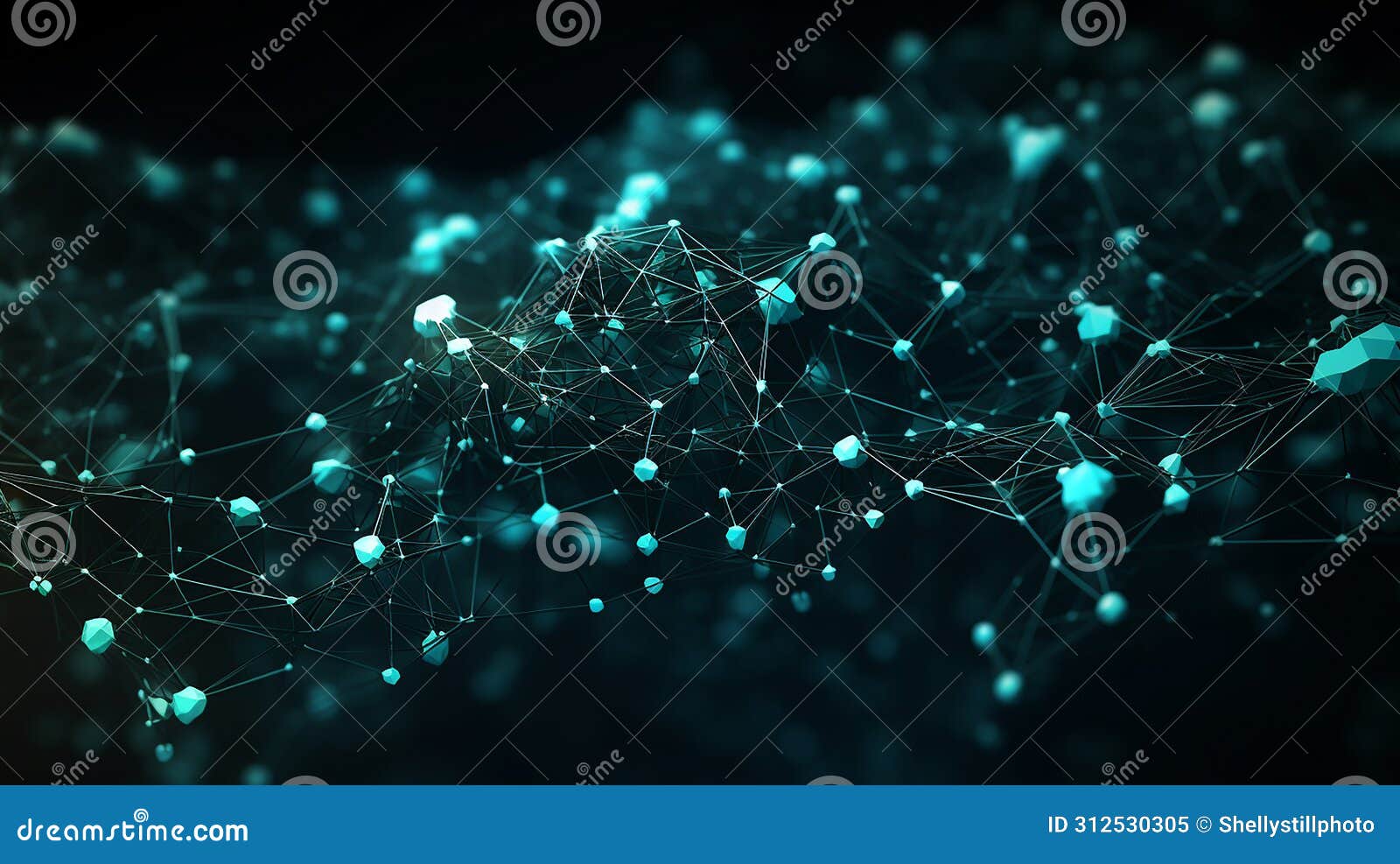Network or Networking Technology Flowing Light Structure Background ...
